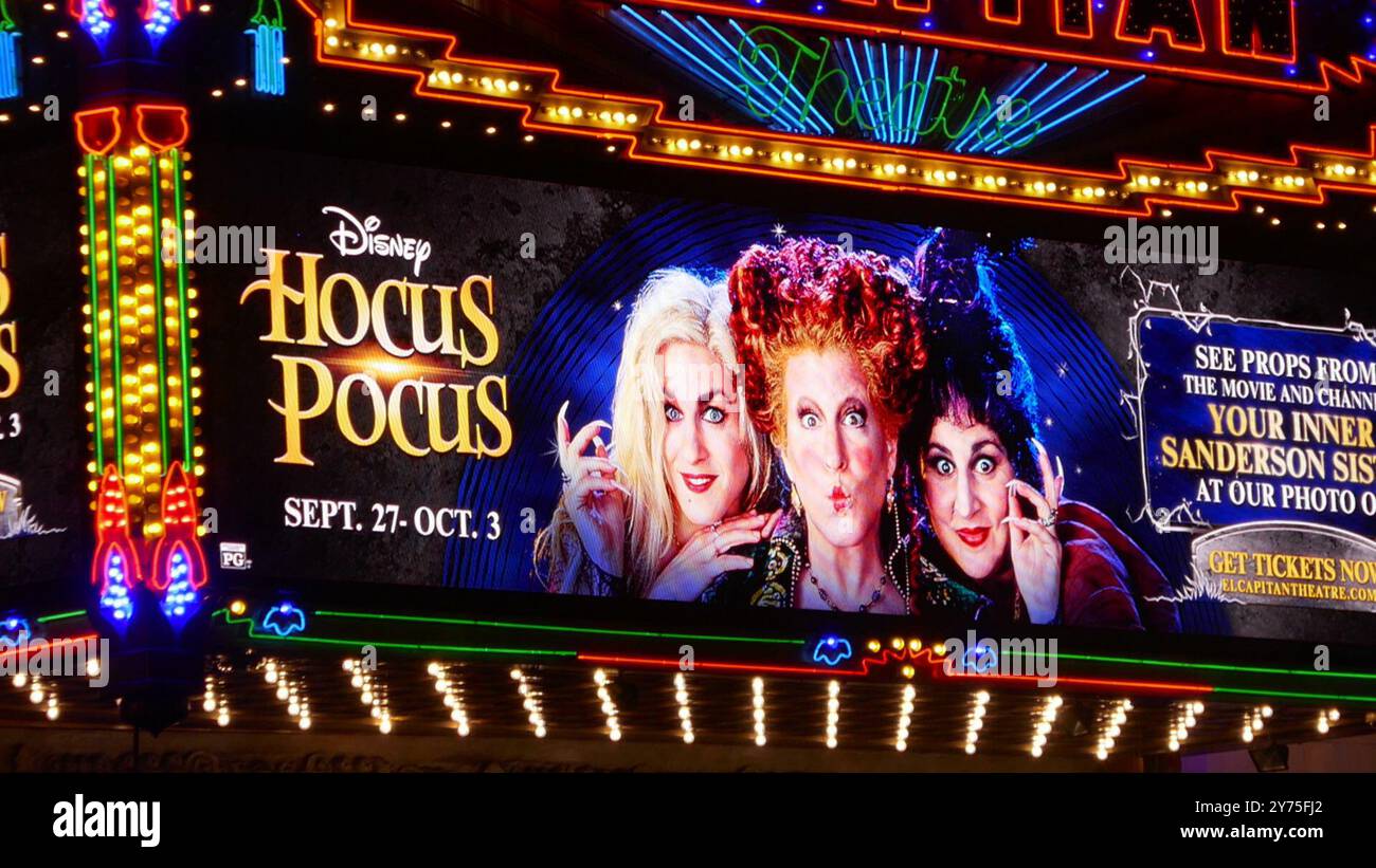 Los Angeles, California, USA 19th September 2024 Hocus Pocus Marquee at ...