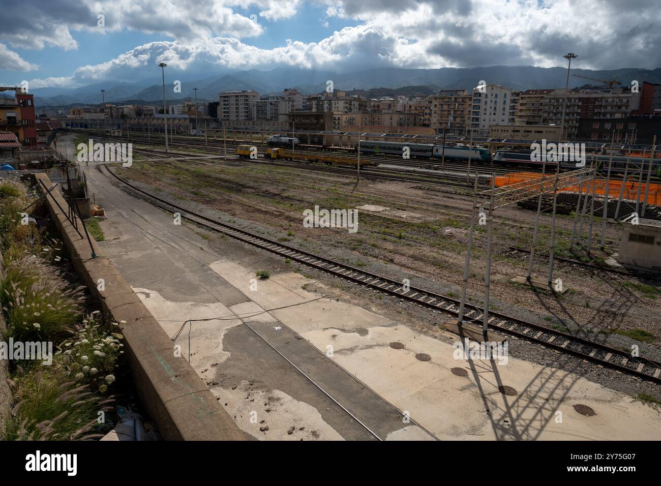 Messina, Italy - May 21, 2024: Aerial View of Multiple Railway Lines in ...