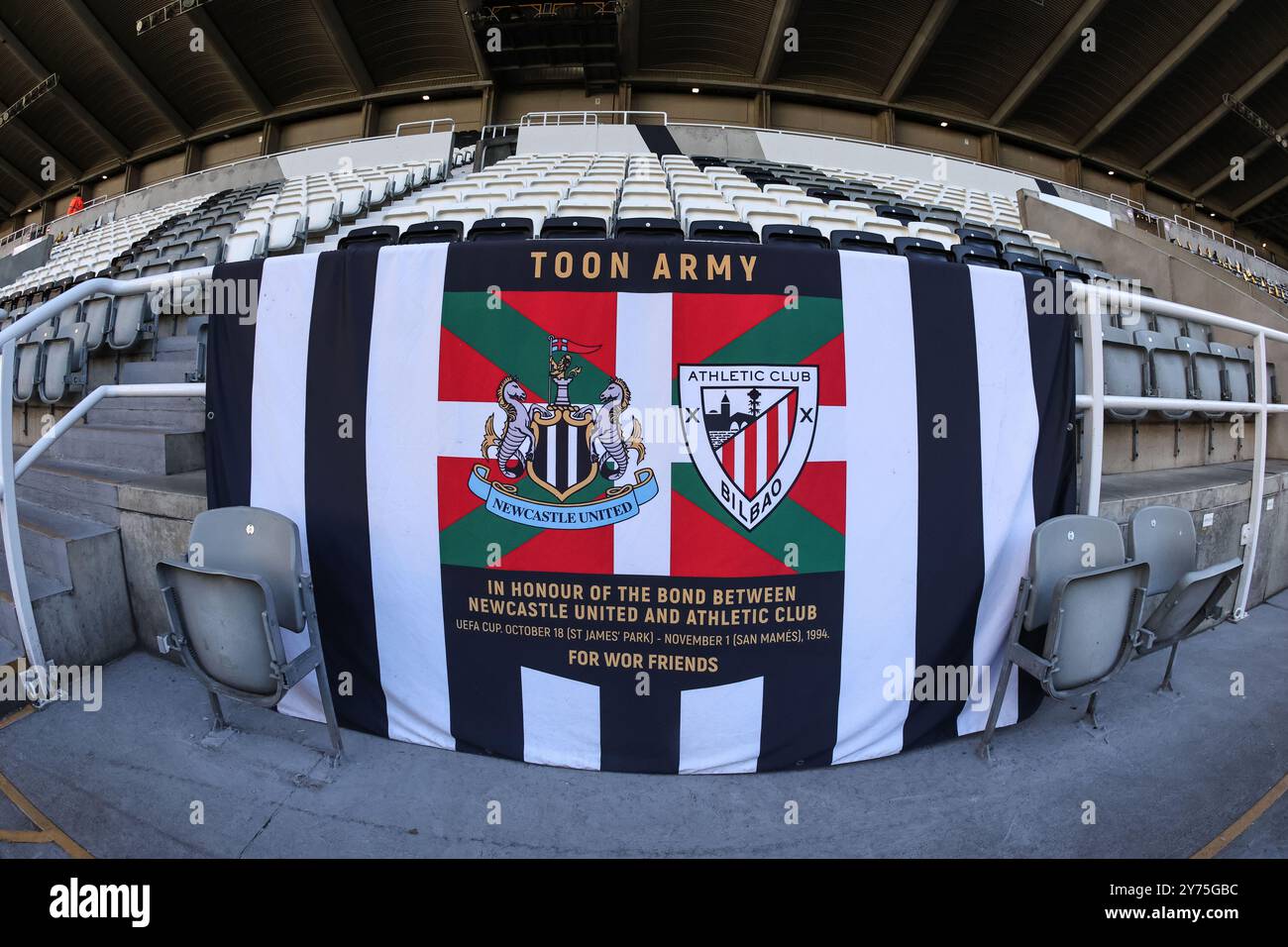 A Toon Army flag during the Premier League match Newcastle United vs ...