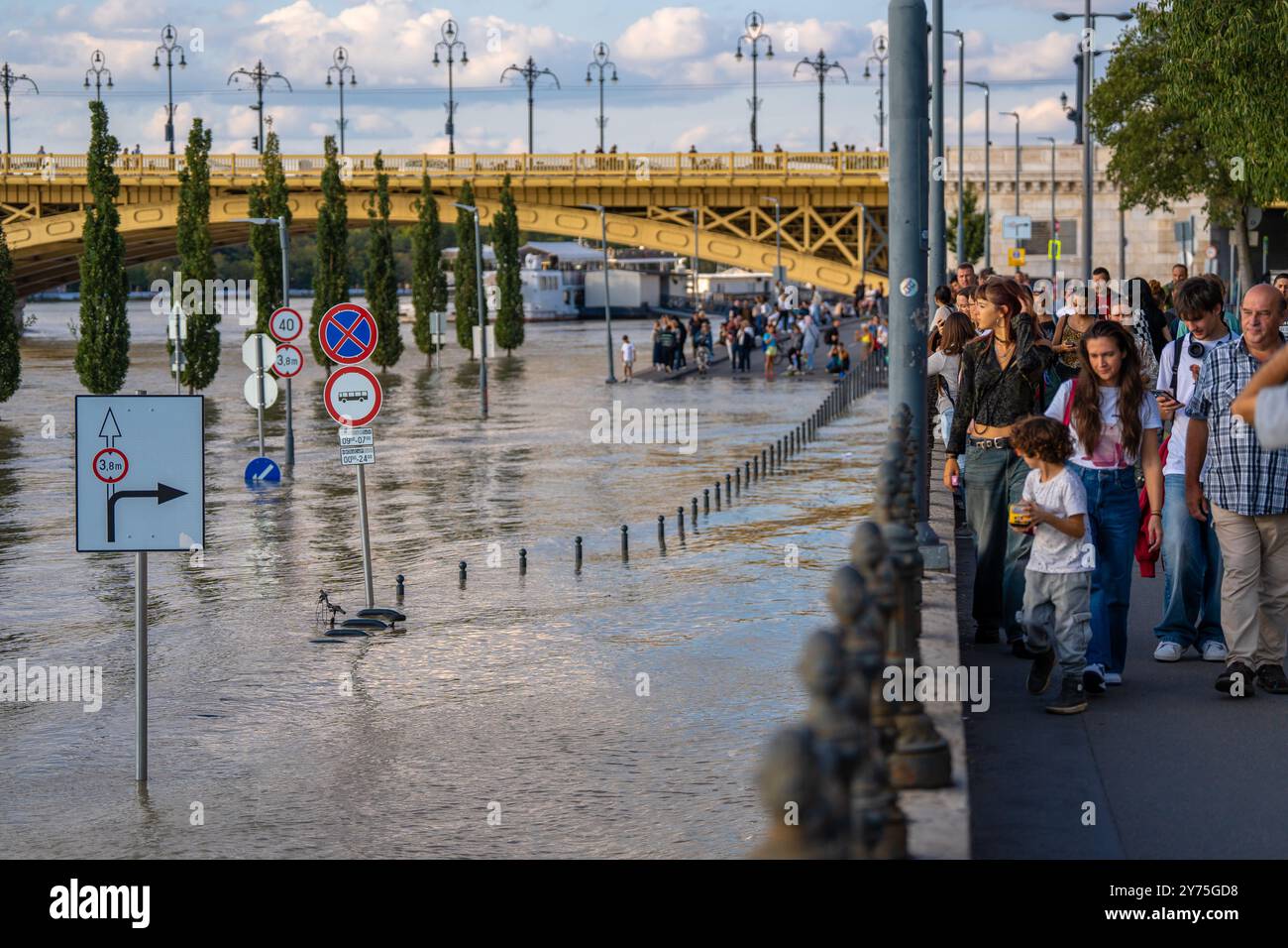 Budapest, Hungary - September 19, 2024: People Observe the Aftermath of ...