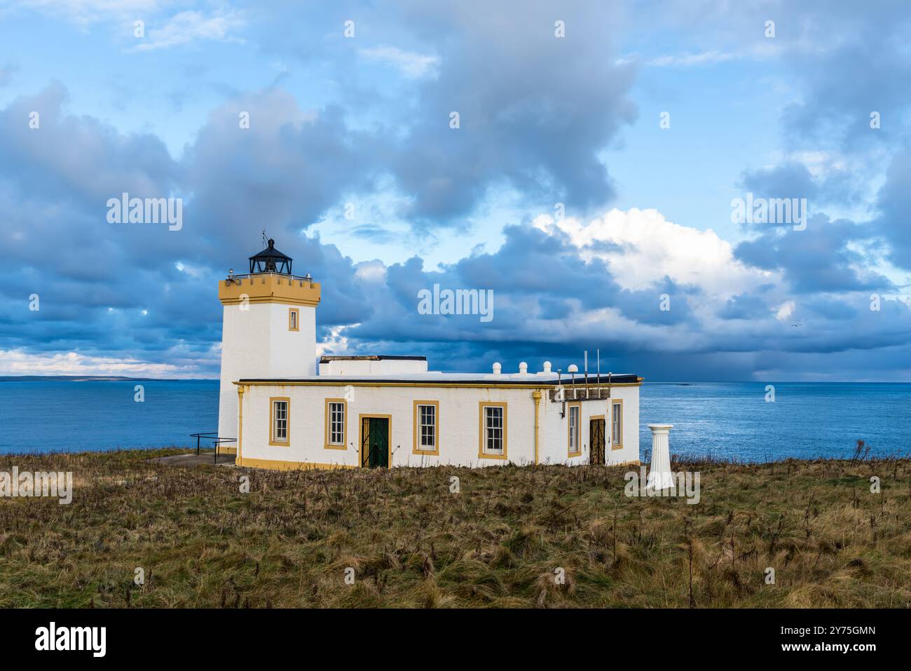 View of the Duncansby Head Lighthouse. Duncansby Head is the most north ...