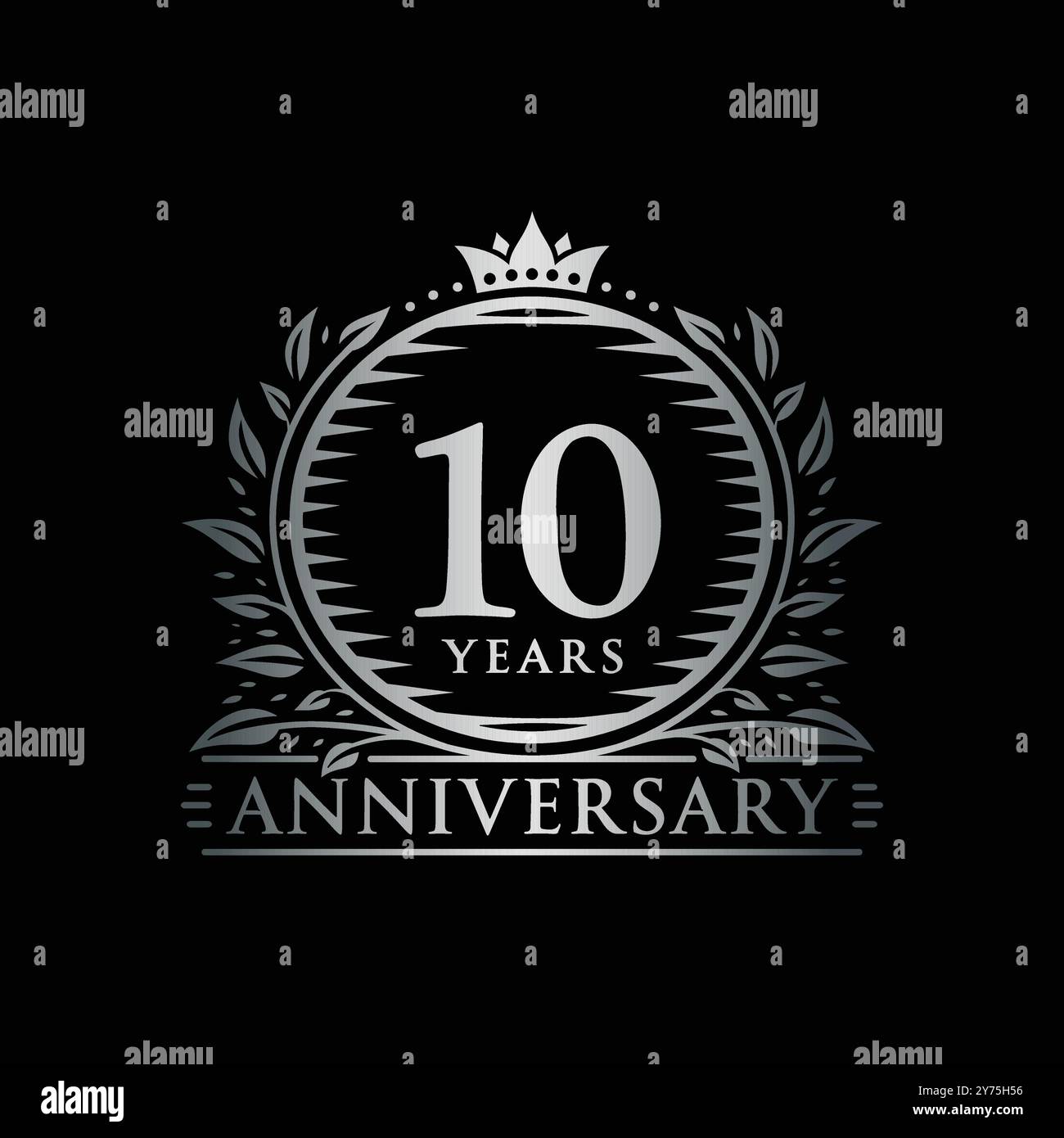 10 years celebrating anniversary design template. 10th anniversary logo ...