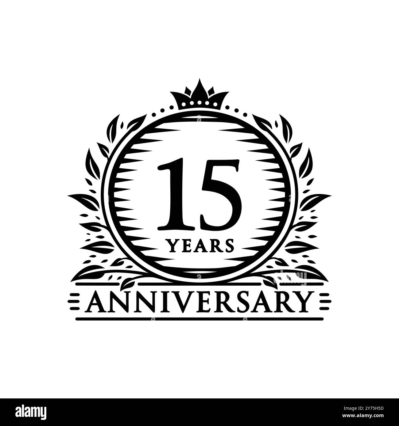 15 years celebrating anniversary design template. 15th anniversary logo. Vector and illustration ...