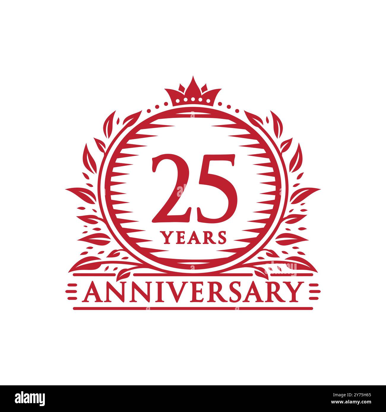 25 years celebrating anniversary design template. 25th anniversary logo. Vector and illustration ...
