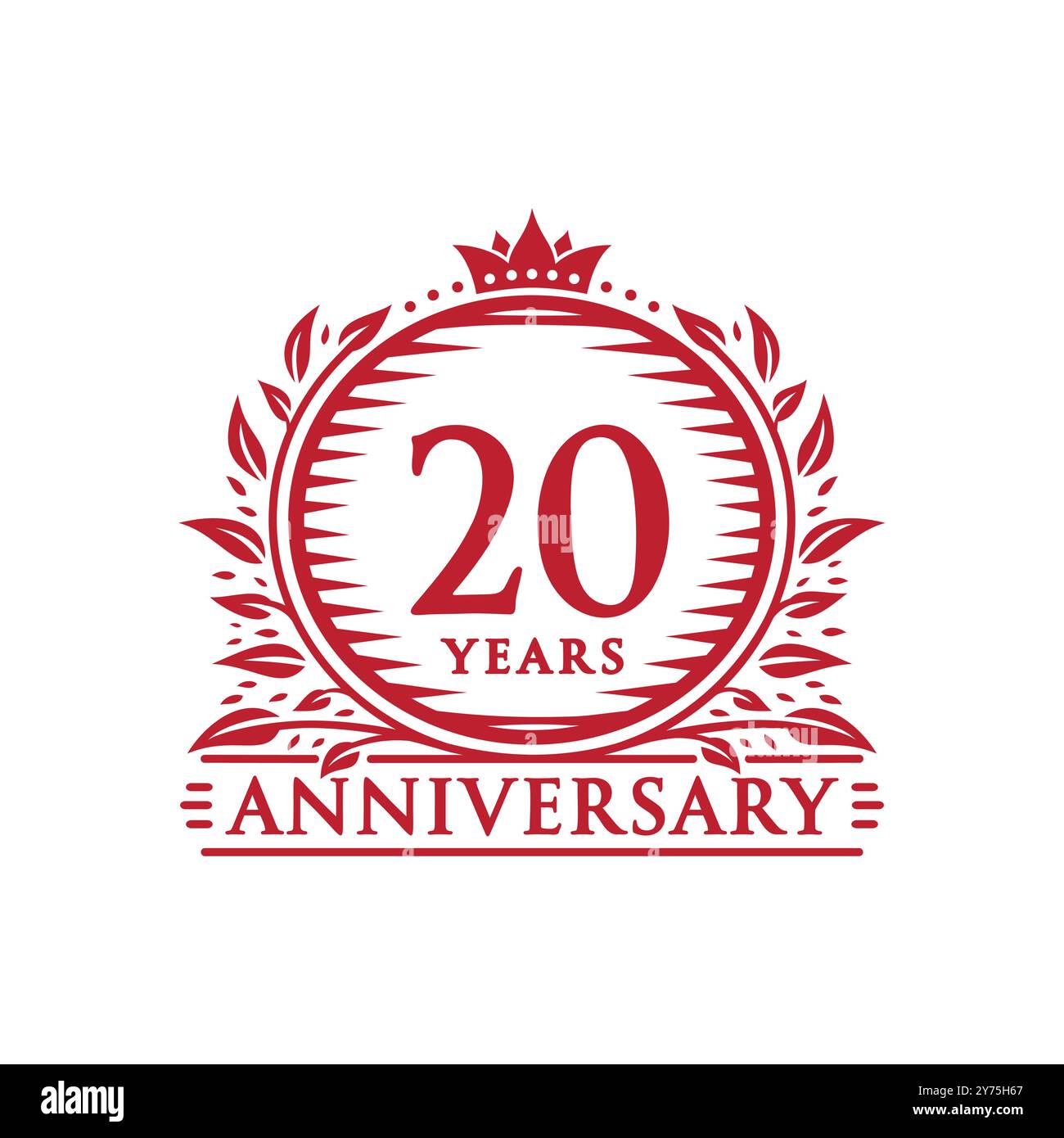 20 years celebrating anniversary design template. 20th anniversary logo ...
