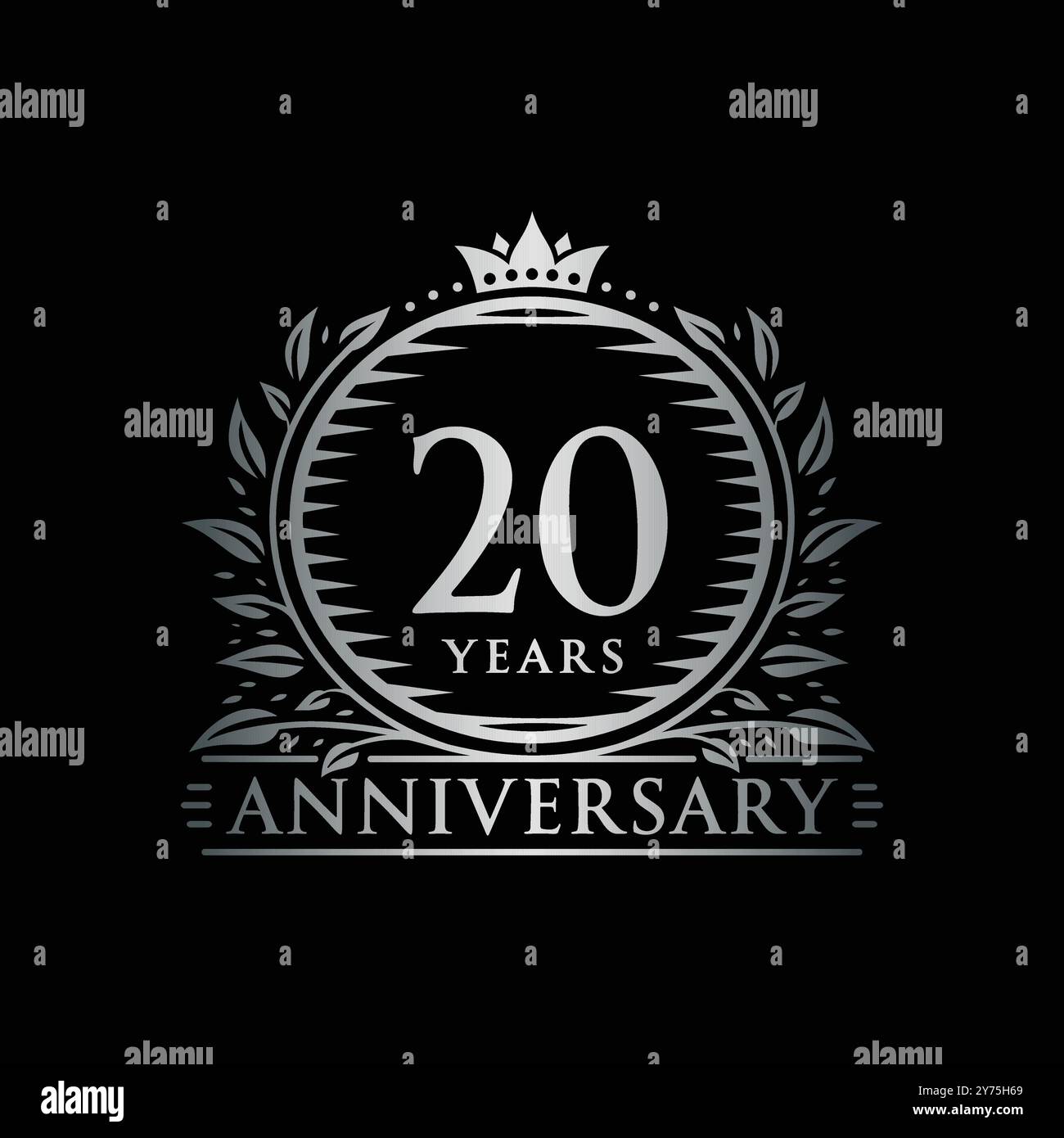 20 years celebrating anniversary design template. 20th anniversary logo ...