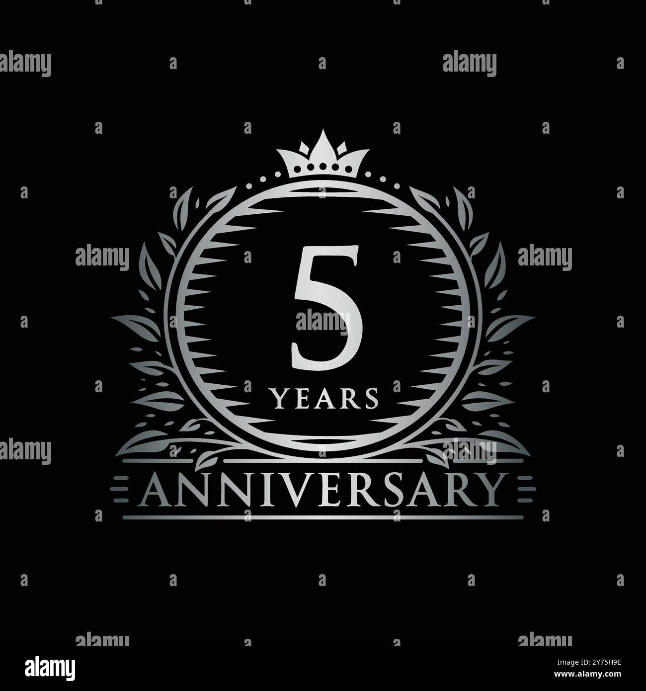 5 years celebrating anniversary design template. 5th anniversary logo ...