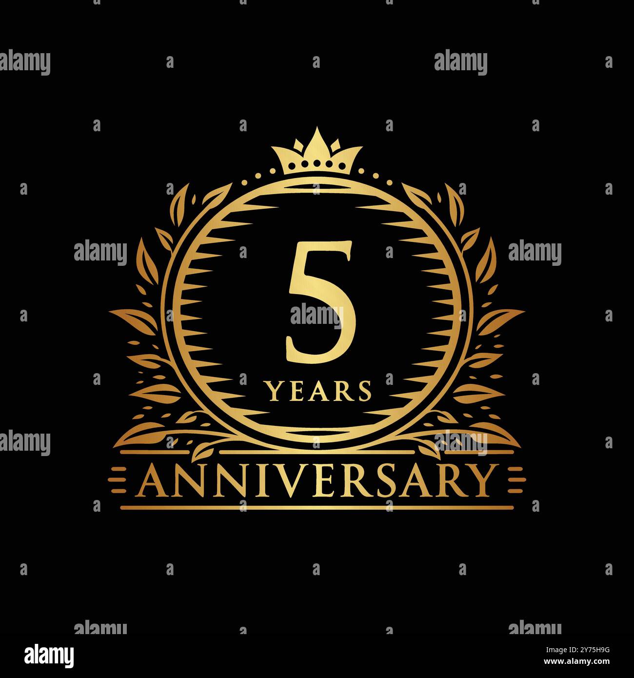5 years celebrating anniversary design template. 5th anniversary logo ...
