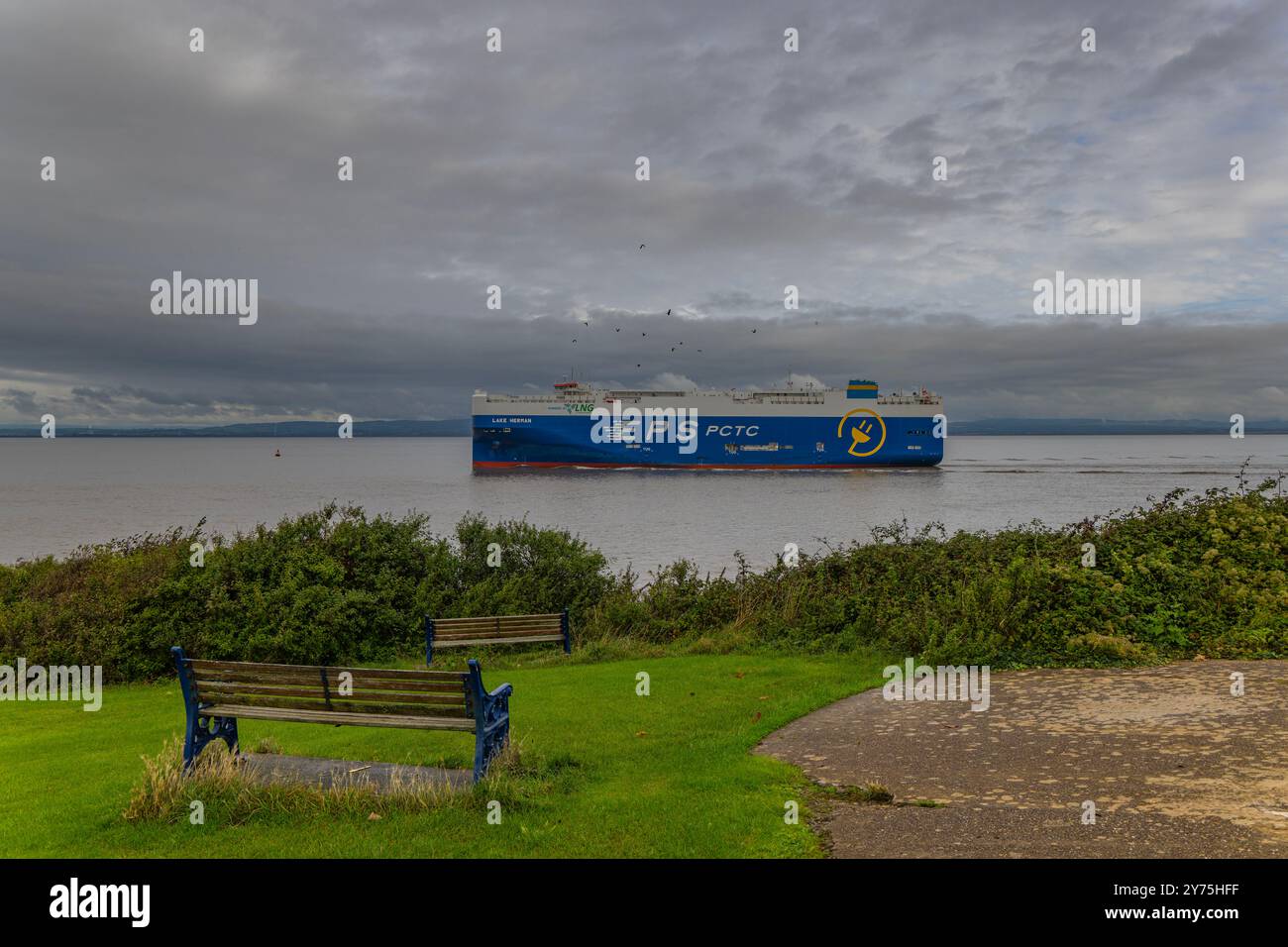 Vehicle carrier LakeHerman heading out to sea after leaving Royal ...