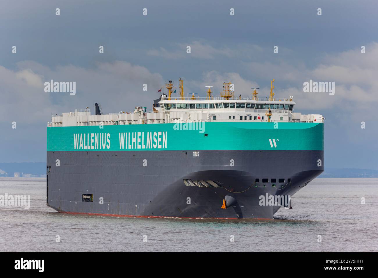 Vehicle carrier Titus heading for Royal Portbury Docks Stock Photo - Alamy