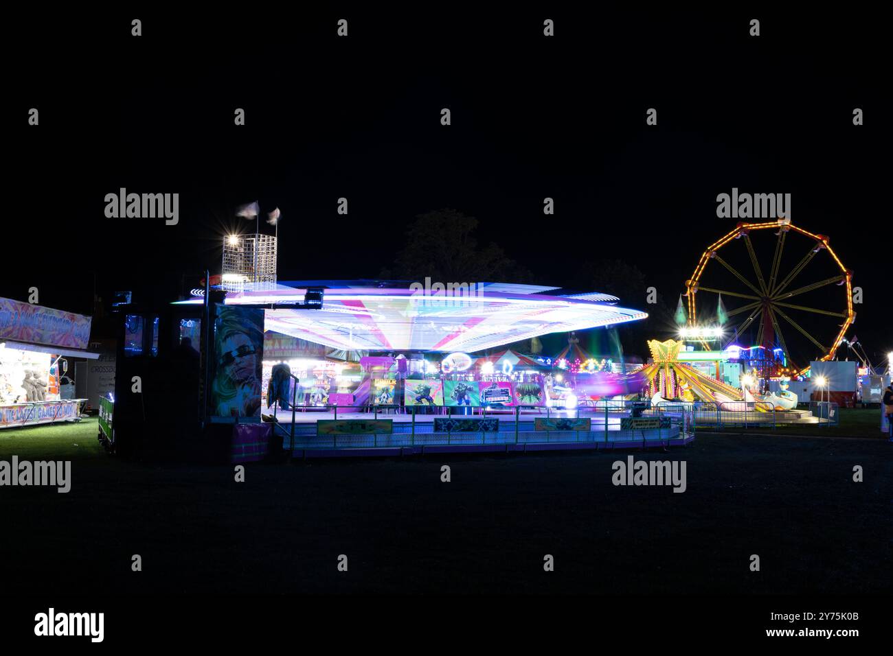 Wallingford Fun Fair at Night - Friday 27th September 2024 Stock Photo ...