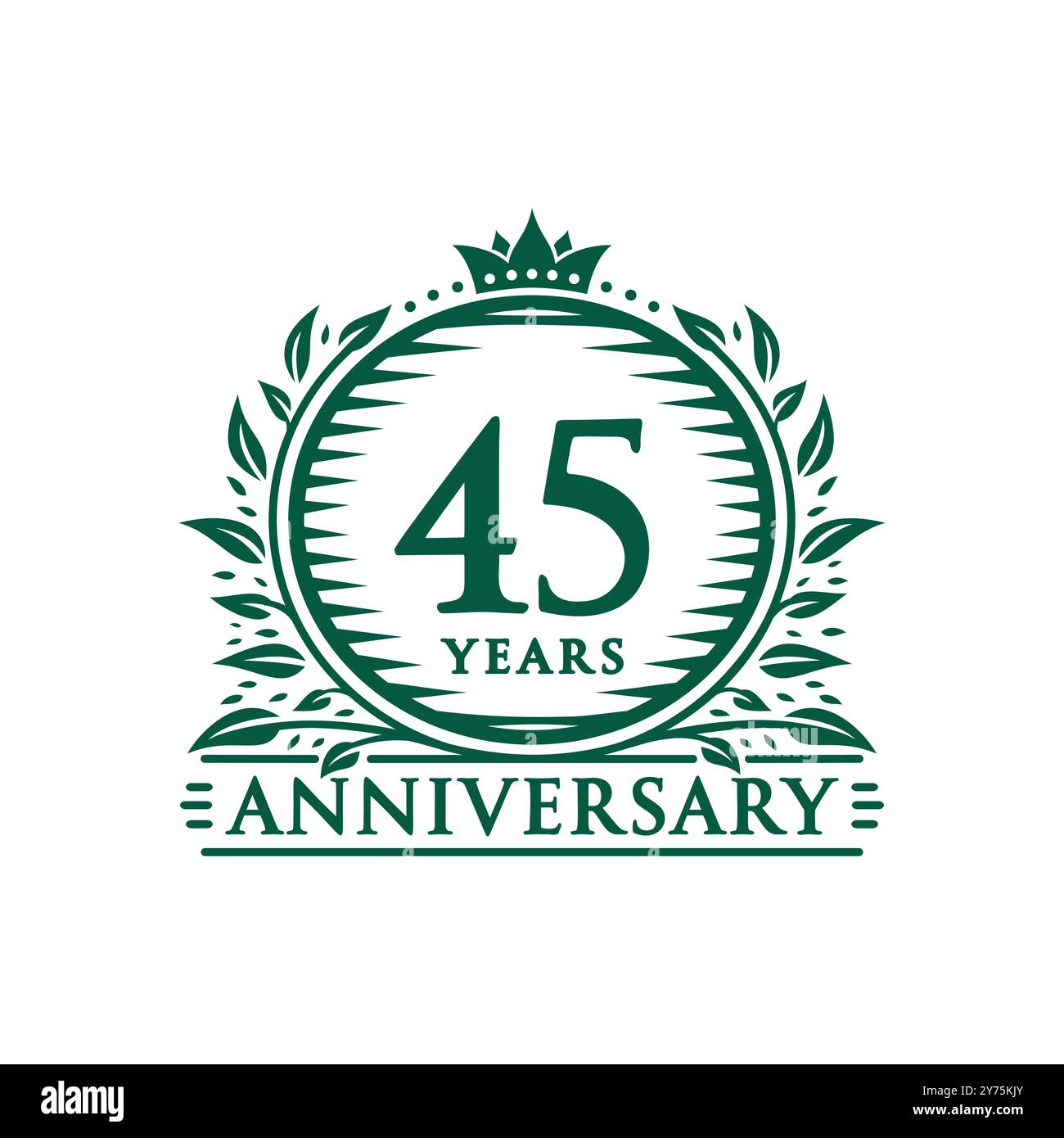 45 years celebrating anniversary design template. 45th anniversary logo ...