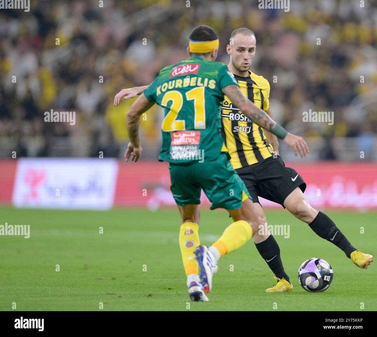 RIYADH, SAUDI ARABIA - SEPTEMBER 27: Mario Mitaj of Al Ittihad in ...
