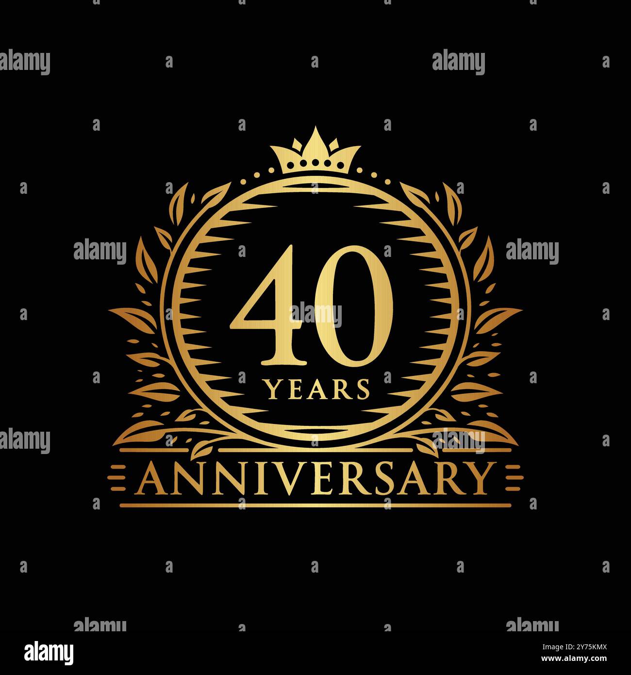 40 years celebrating anniversary design template. 40th anniversary logo ...