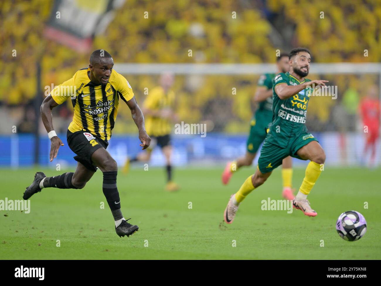 RIYADH, SAUDI ARABIA - SEPTEMBER 27: Moussa Diaby of Al Ittihad in ...