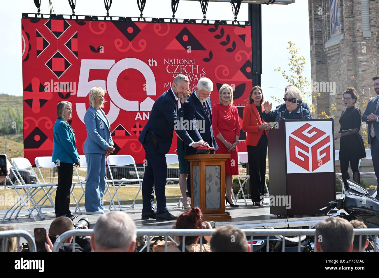 Cedar Rapids, United States. 27th Sep, 2024. Czech President Petr Pavel ...