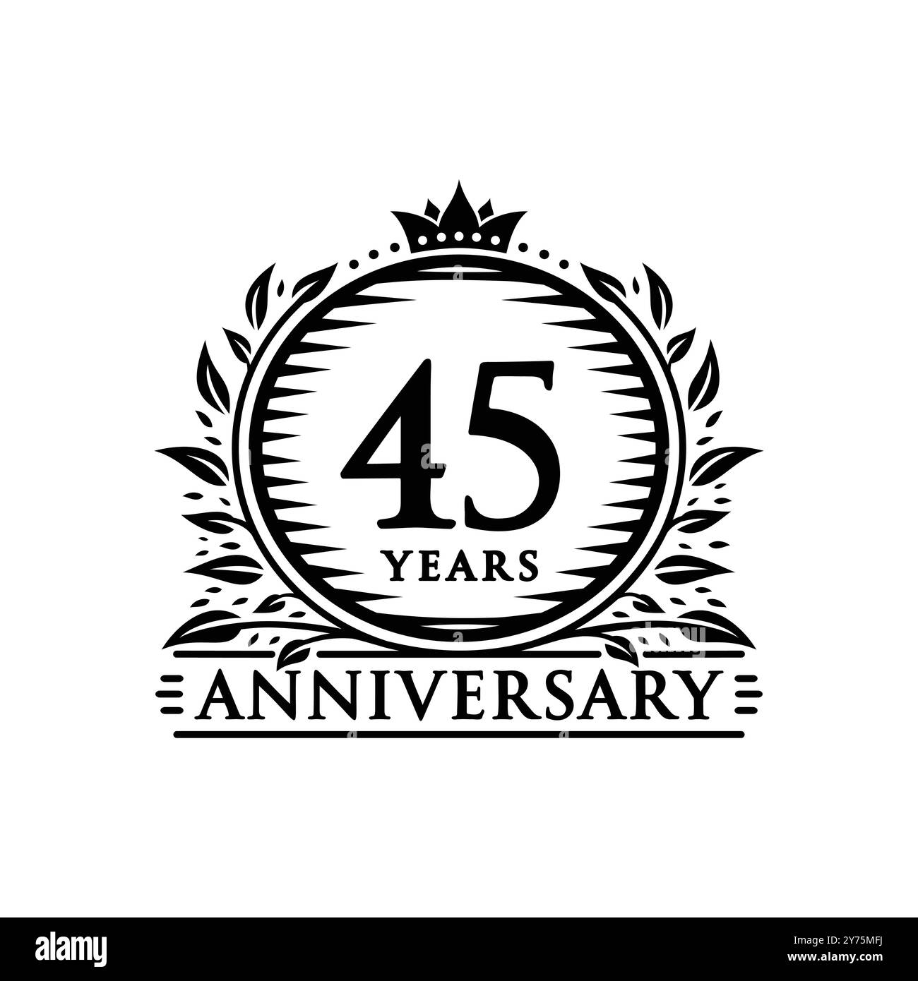 45 years celebrating anniversary design template. 45th anniversary logo ...
