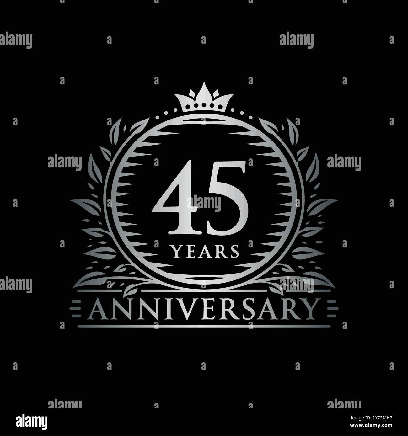 45 years celebrating anniversary design template. 45th anniversary logo ...