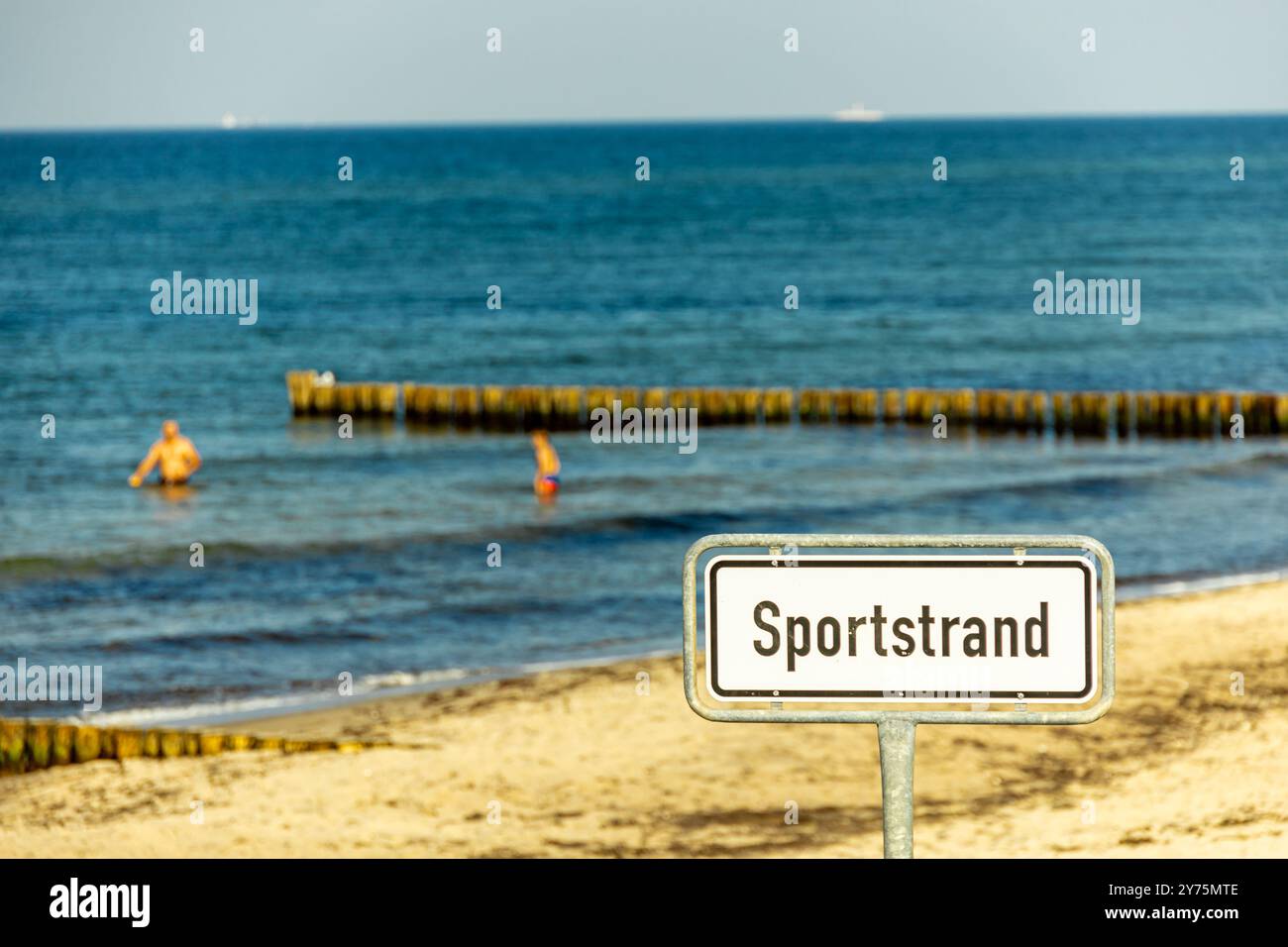 A walk on the beach at the Baltic seaside resort of Heiligendamm in ...