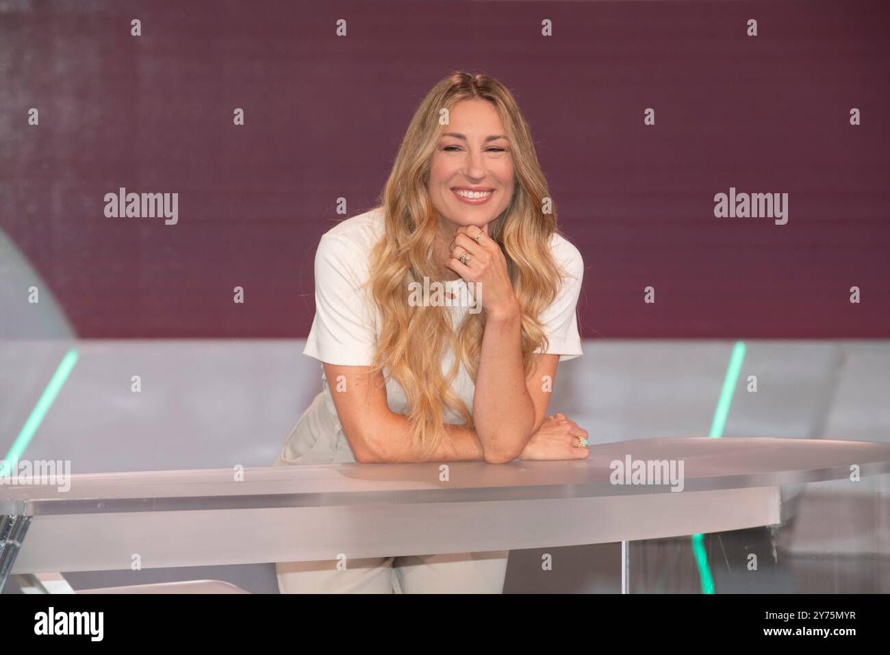 Italy Milan RAI TV talk Mia Ceran Stock Photo - Alamy