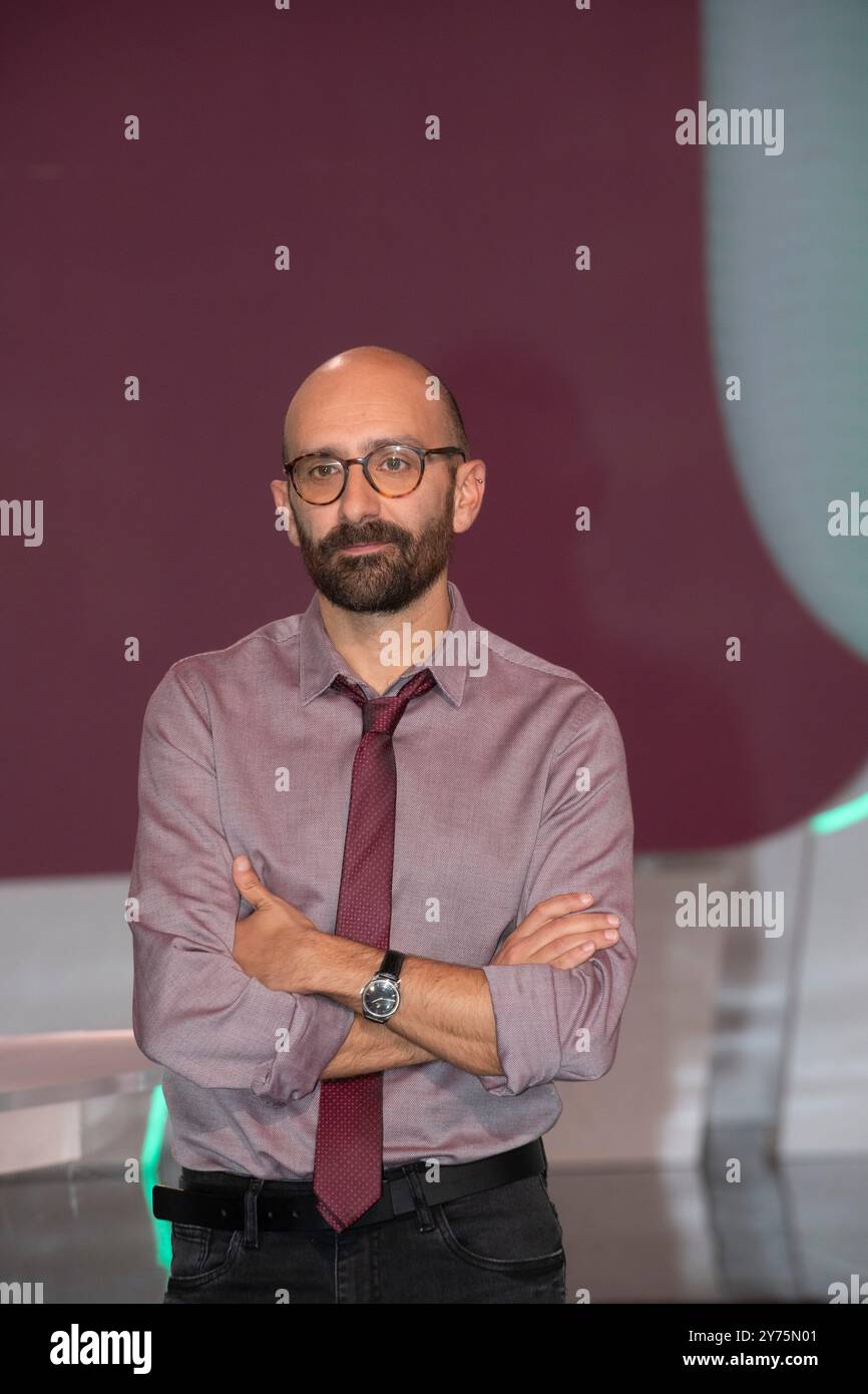 Italy Milan RAI TV talk Mia Ceran Stock Photo - Alamy