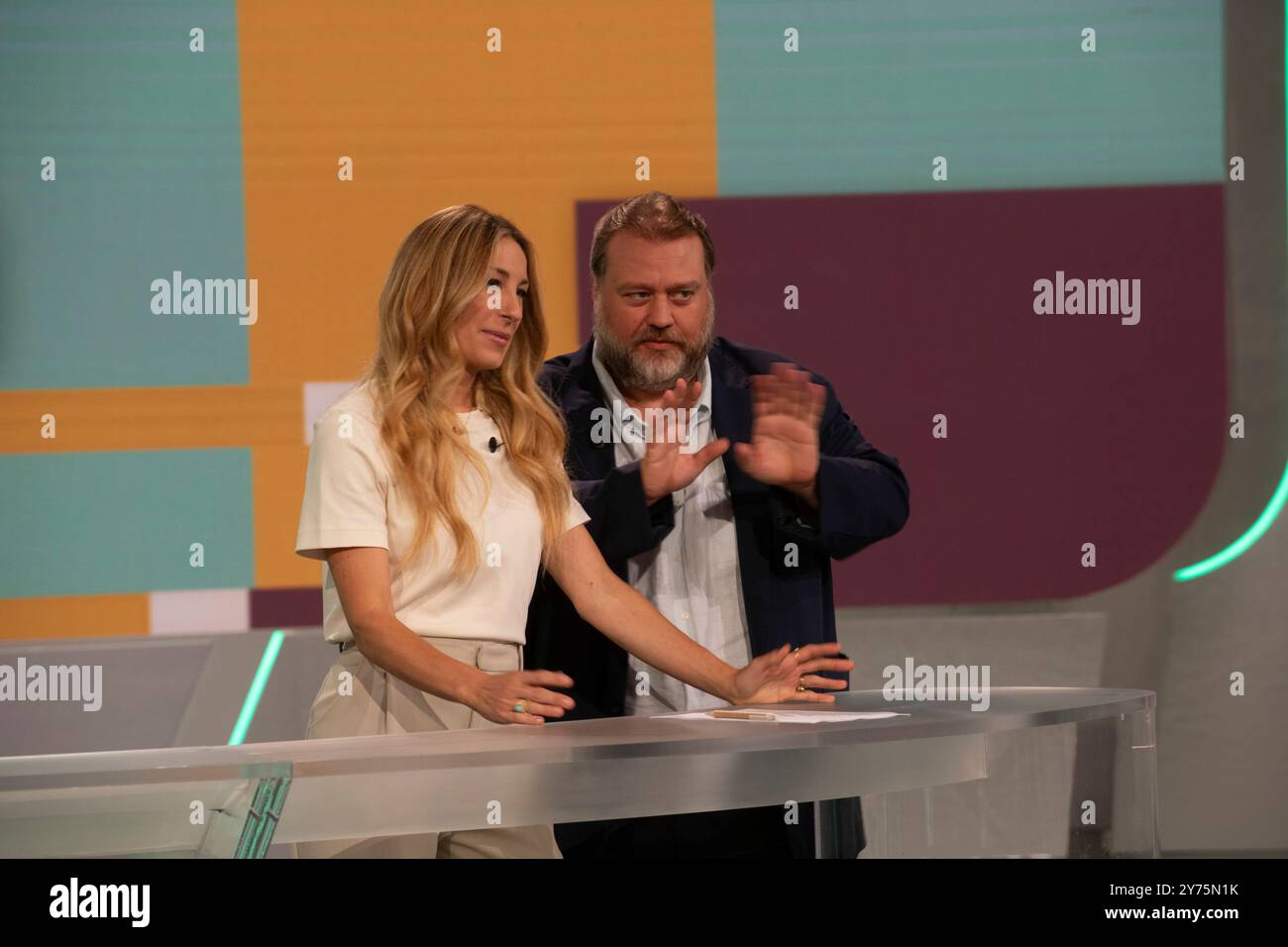 Italy Milan RAI TV talk Mia Ceran Stock Photo - Alamy