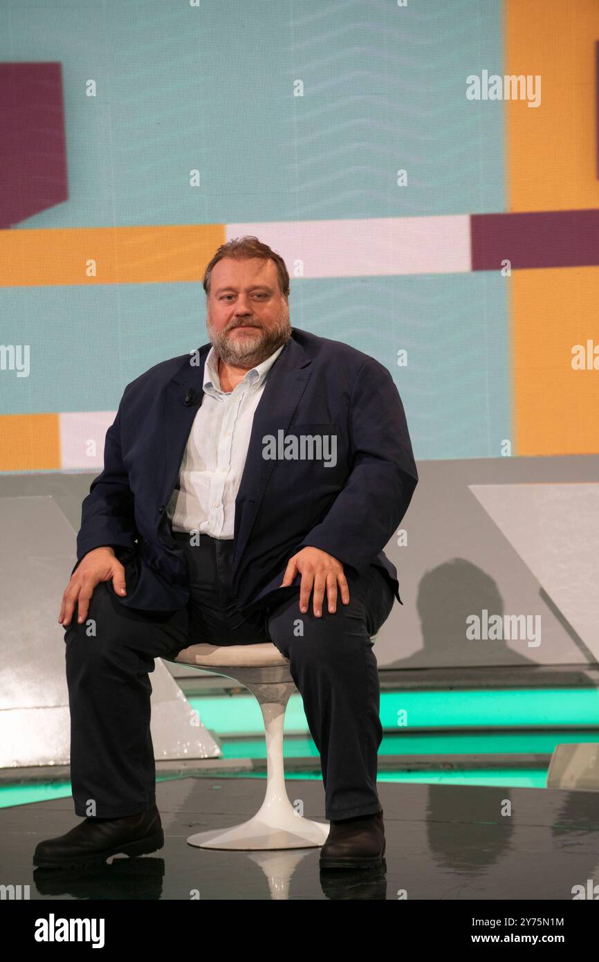 Italy Milan RAI TV talk Mia Ceran Stock Photo - Alamy