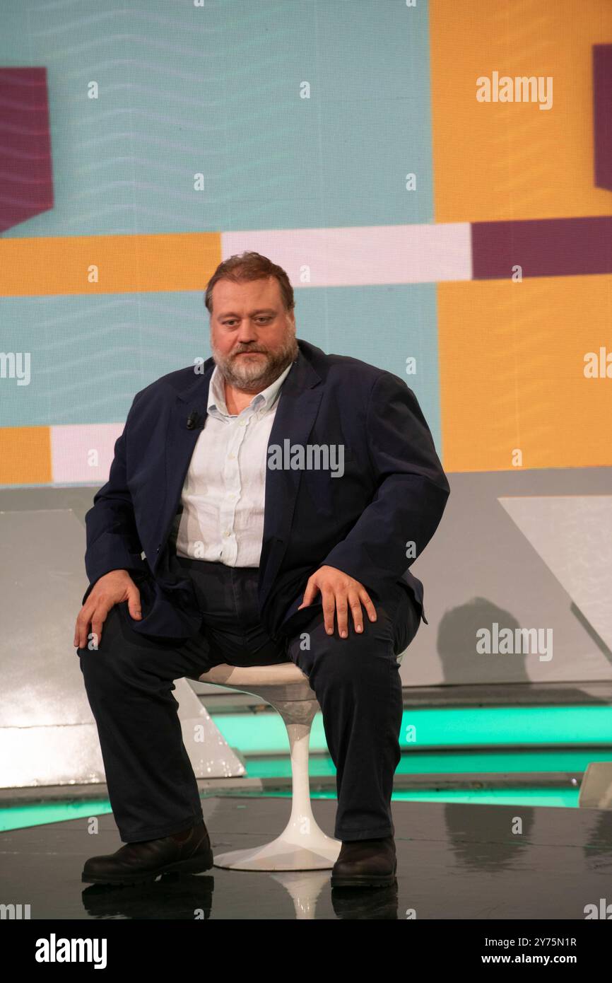 Italy Milan RAI TV talk Mia Ceran Stock Photo - Alamy