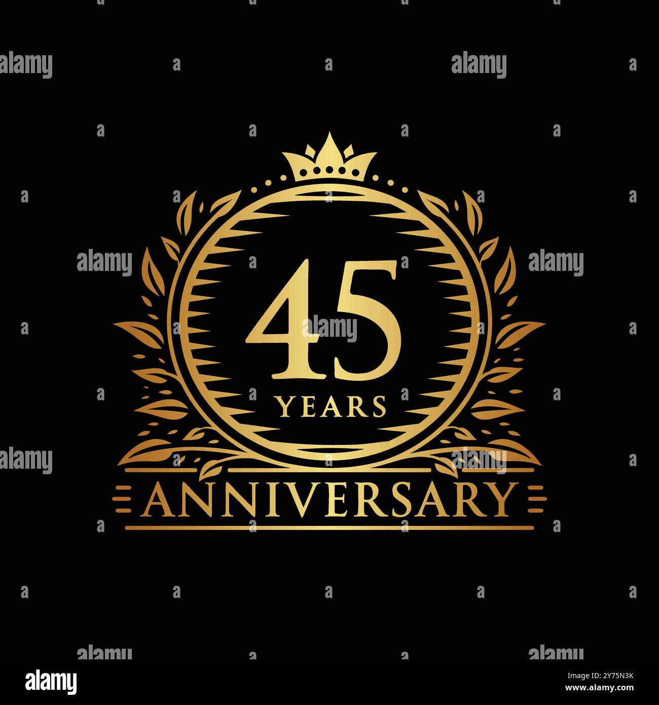 45 years celebrating anniversary design template. 45th anniversary logo ...