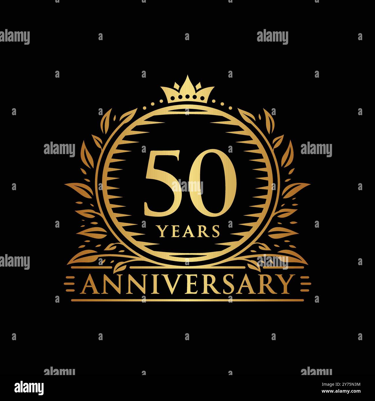 50 years celebrating anniversary design template. 50th anniversary logo. Vector and illustration ...