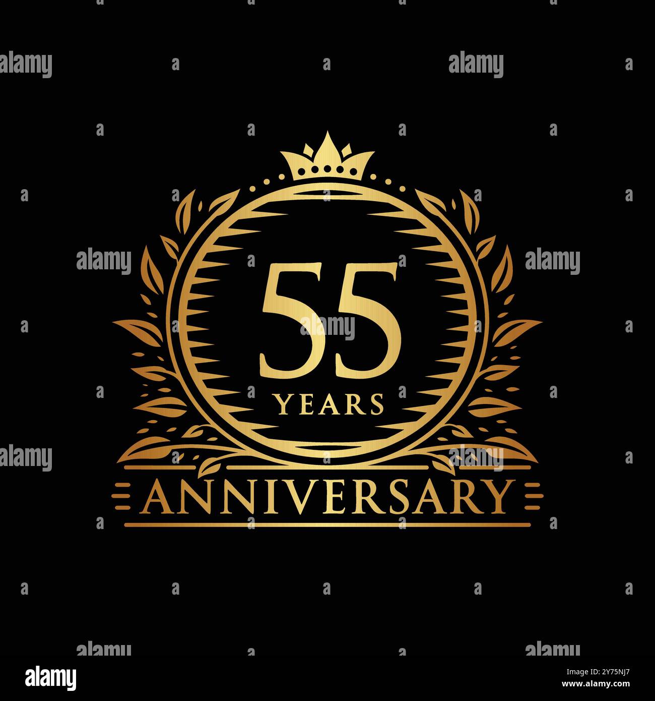 55 years celebrating anniversary design template. 55th anniversary logo ...