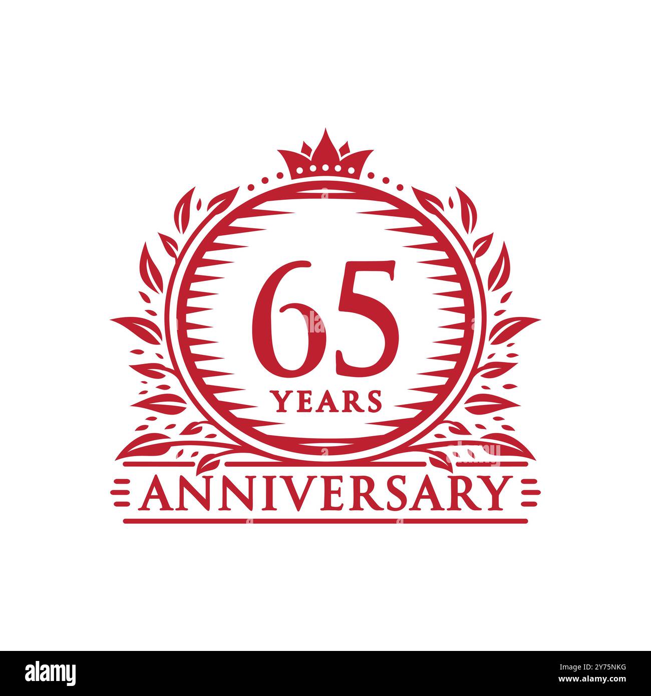 65 years celebrating anniversary design template. 65th anniversary logo ...