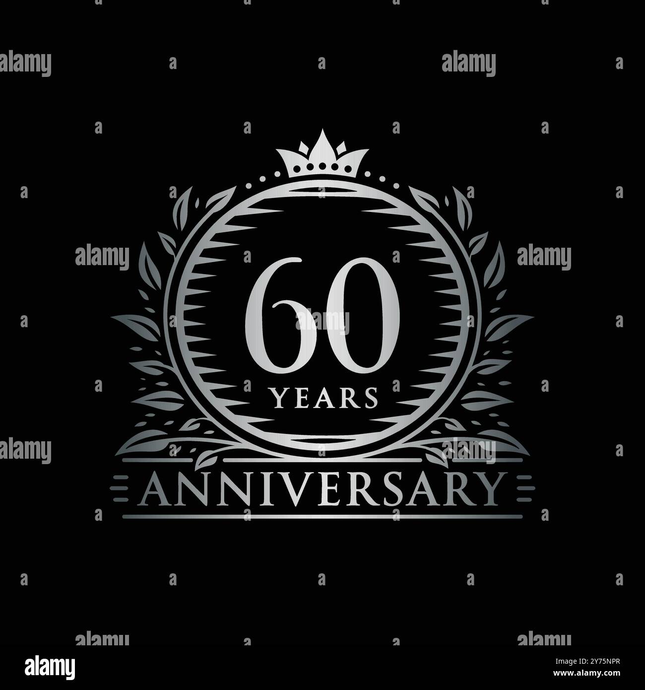 60 years celebrating anniversary design template. 60th anniversary logo ...