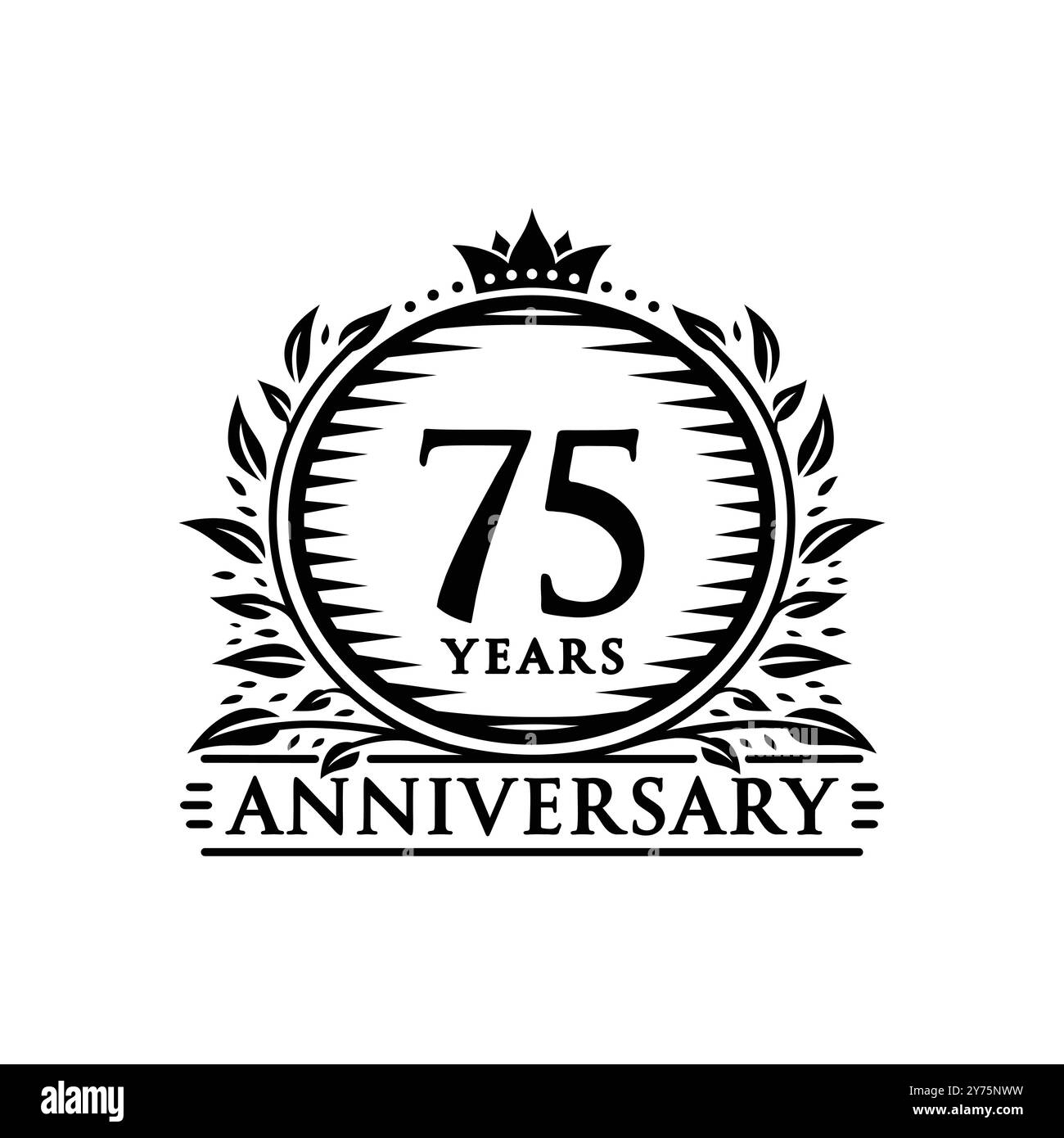 75 years celebrating anniversary design template. 75th anniversary logo ...