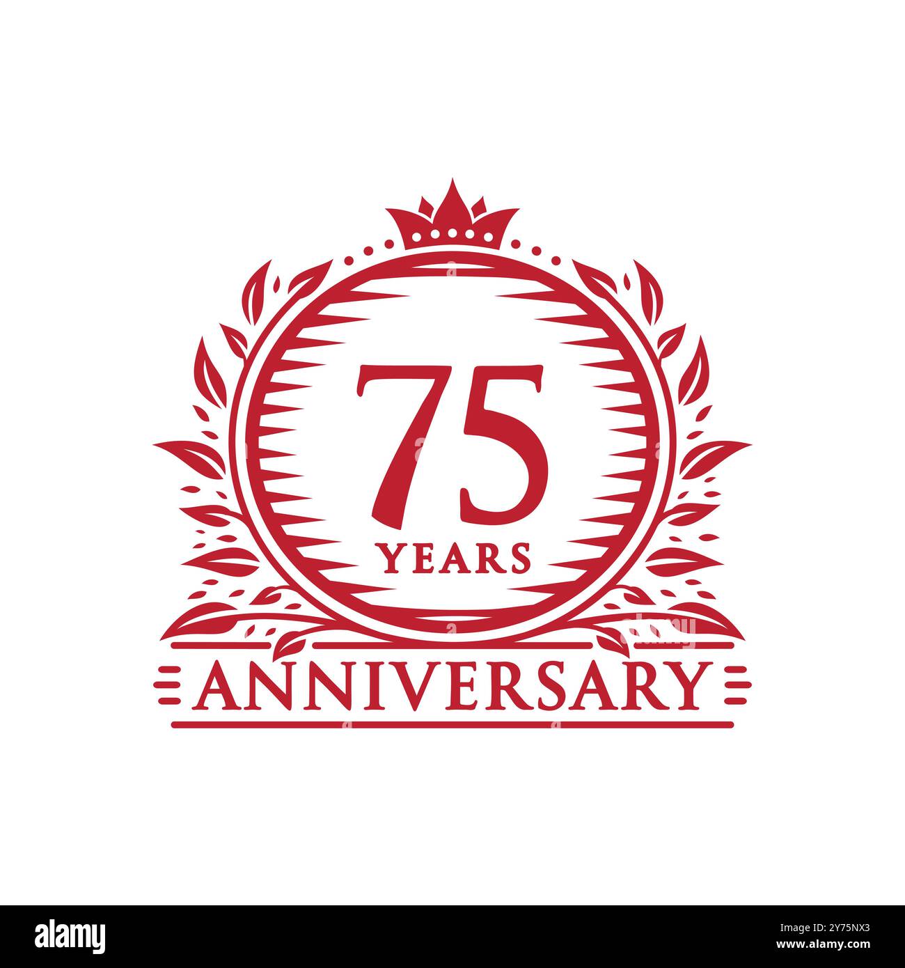 75 years celebrating anniversary design template. 75th anniversary logo ...