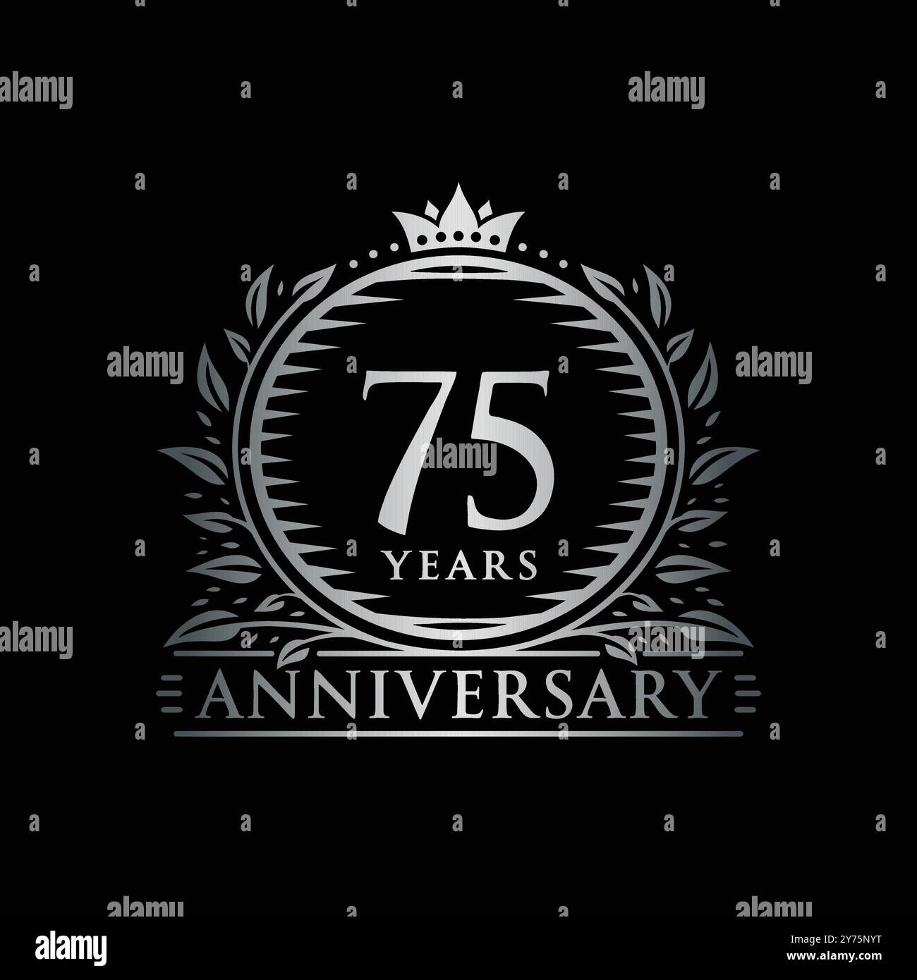 75 years celebrating anniversary design template. 75th anniversary logo ...