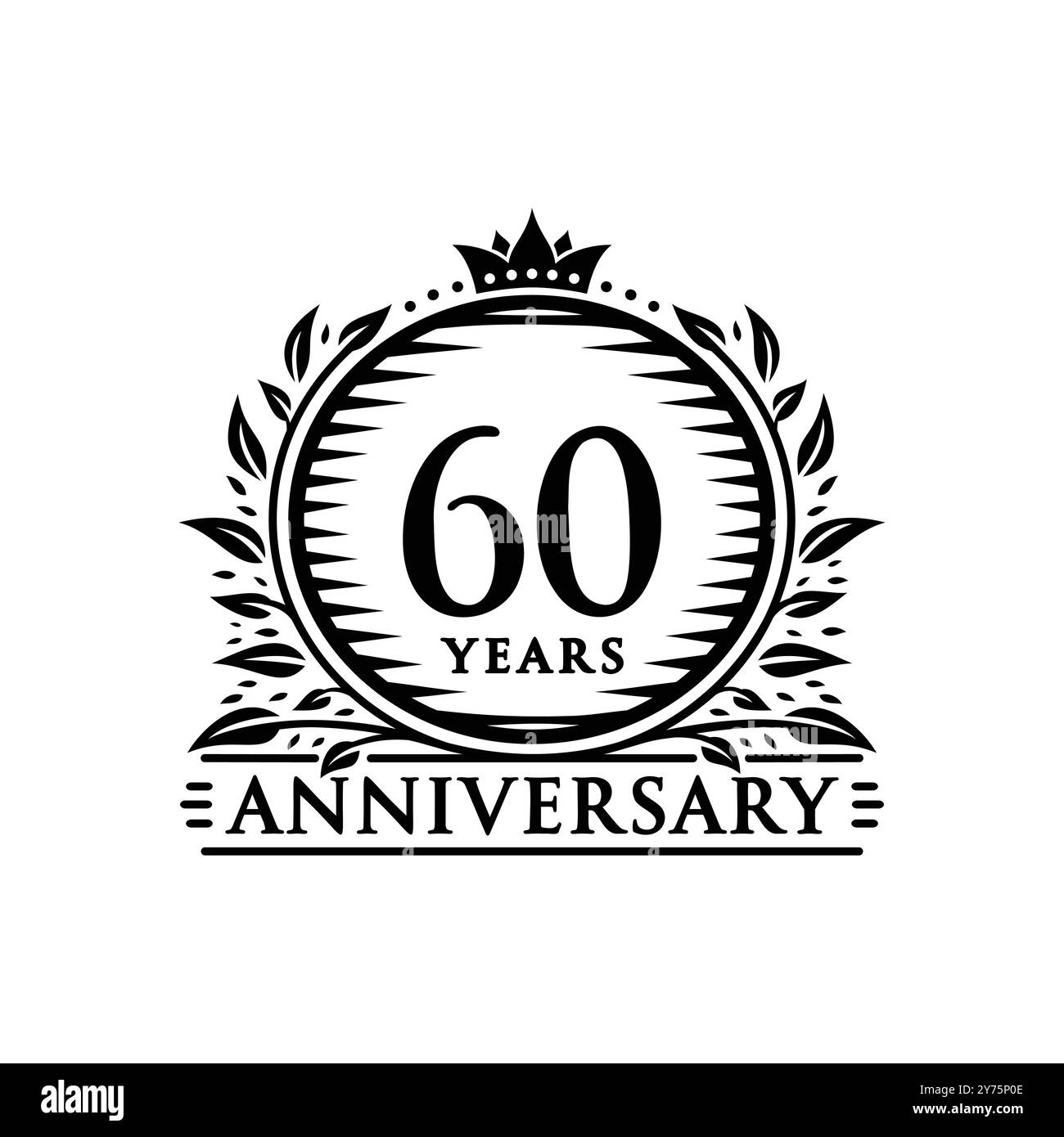 60 years celebrating anniversary design template. 60th anniversary logo ...