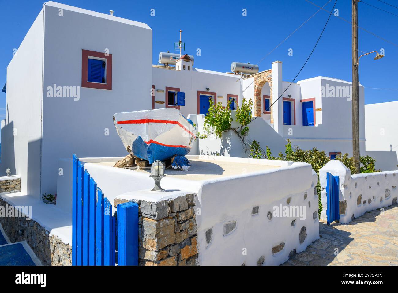 Ano Koufonisi, Greece - May 15, 2024: Cycladic style architecture on ...