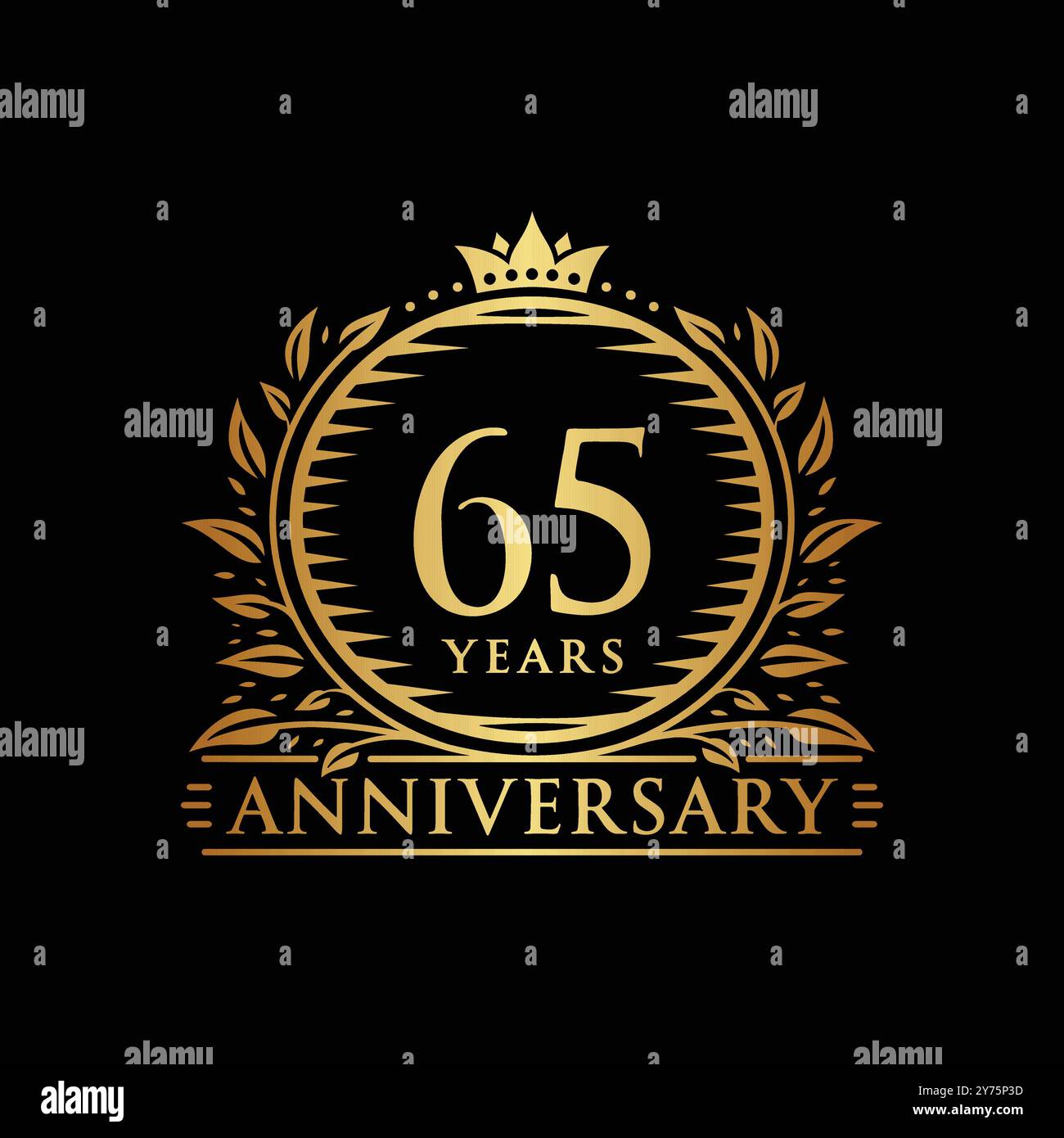 65 years celebrating anniversary design template. 65th anniversary logo ...