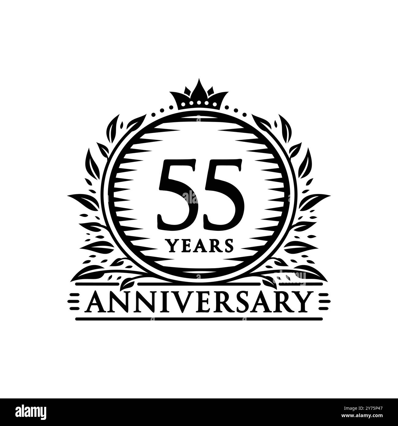 55 years celebrating anniversary design template. 55th anniversary logo ...