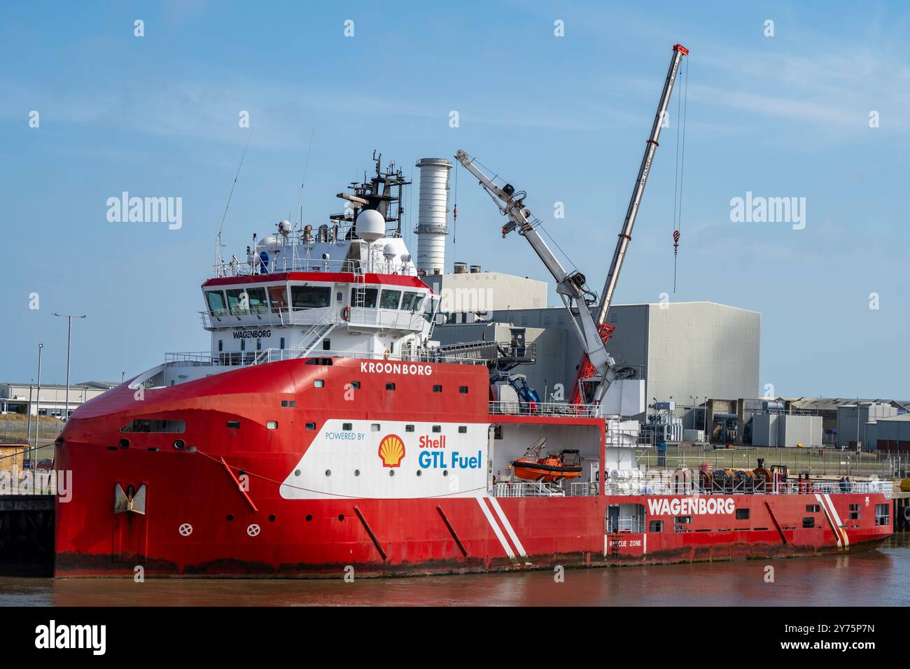 Off shore energy supply ship Great Yarmouth Norfolk Stock Photo - Alamy