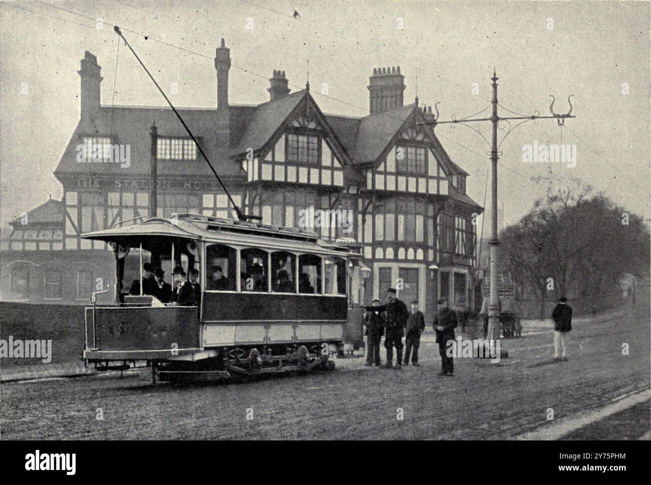 Electric Tram-Car at Castle Hill, Dudly, South Stafforshire, England ...