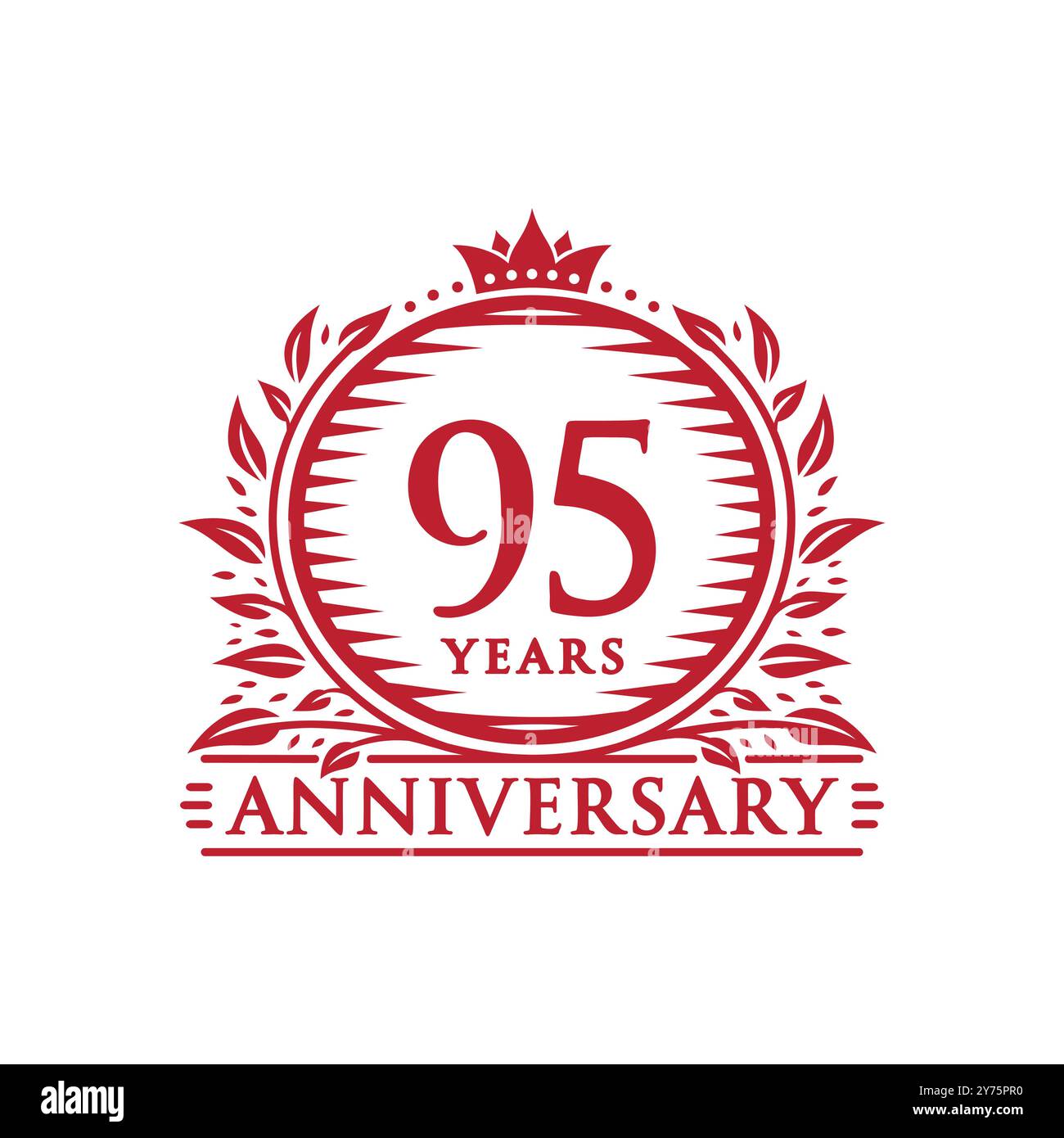 95 years celebrating anniversary design template. 95th anniversary logo ...