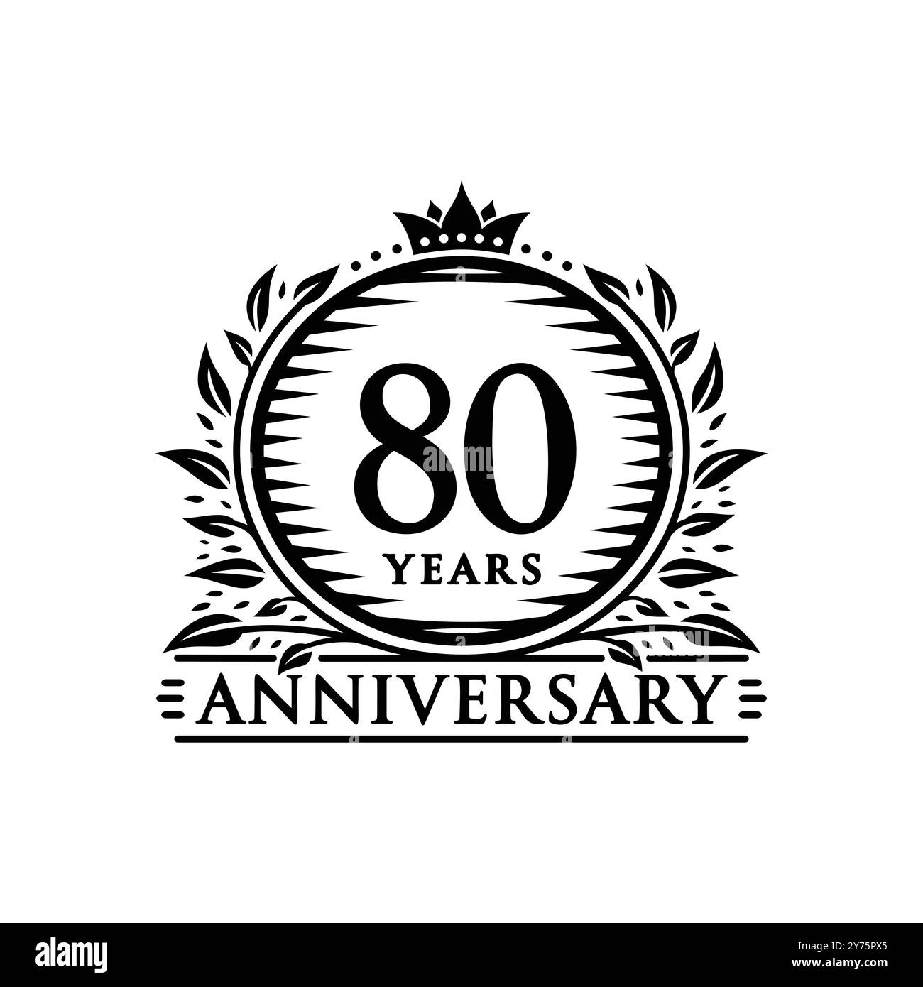 80 years celebrating anniversary design template. 80th anniversary logo ...