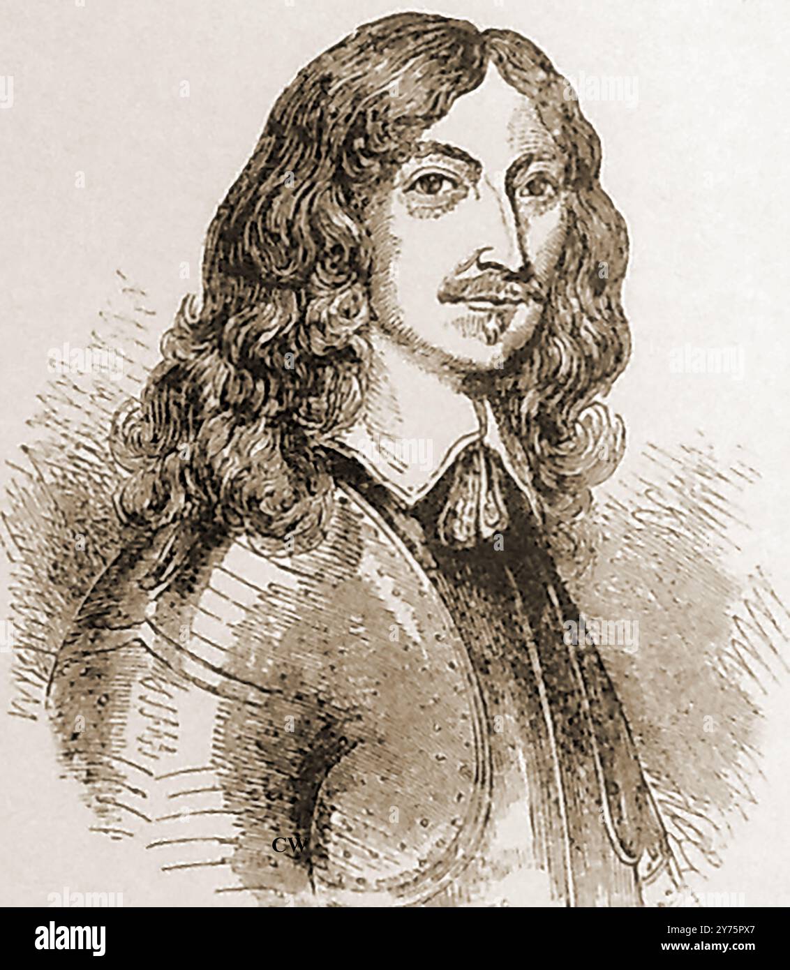 An old portrait of James Graham, Marquis of Montrose (1612-1650). He ...