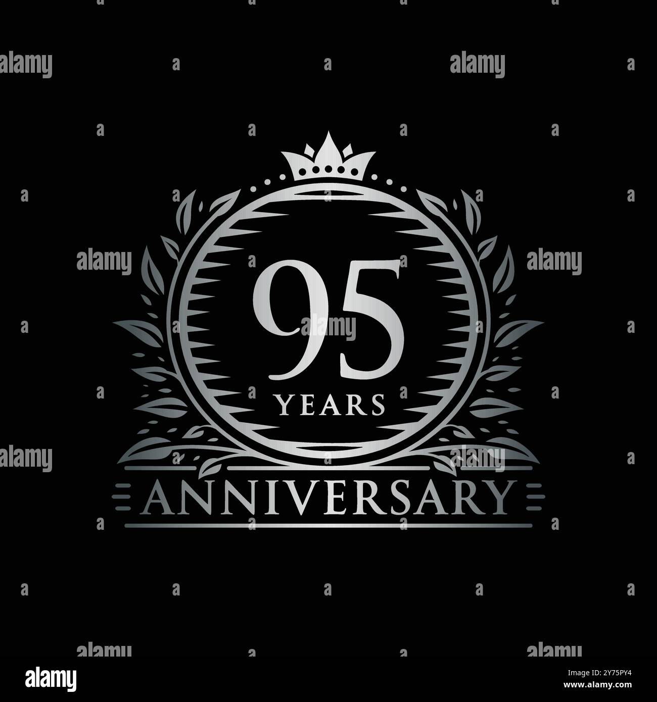 95 years celebrating anniversary design template. 95th anniversary logo ...