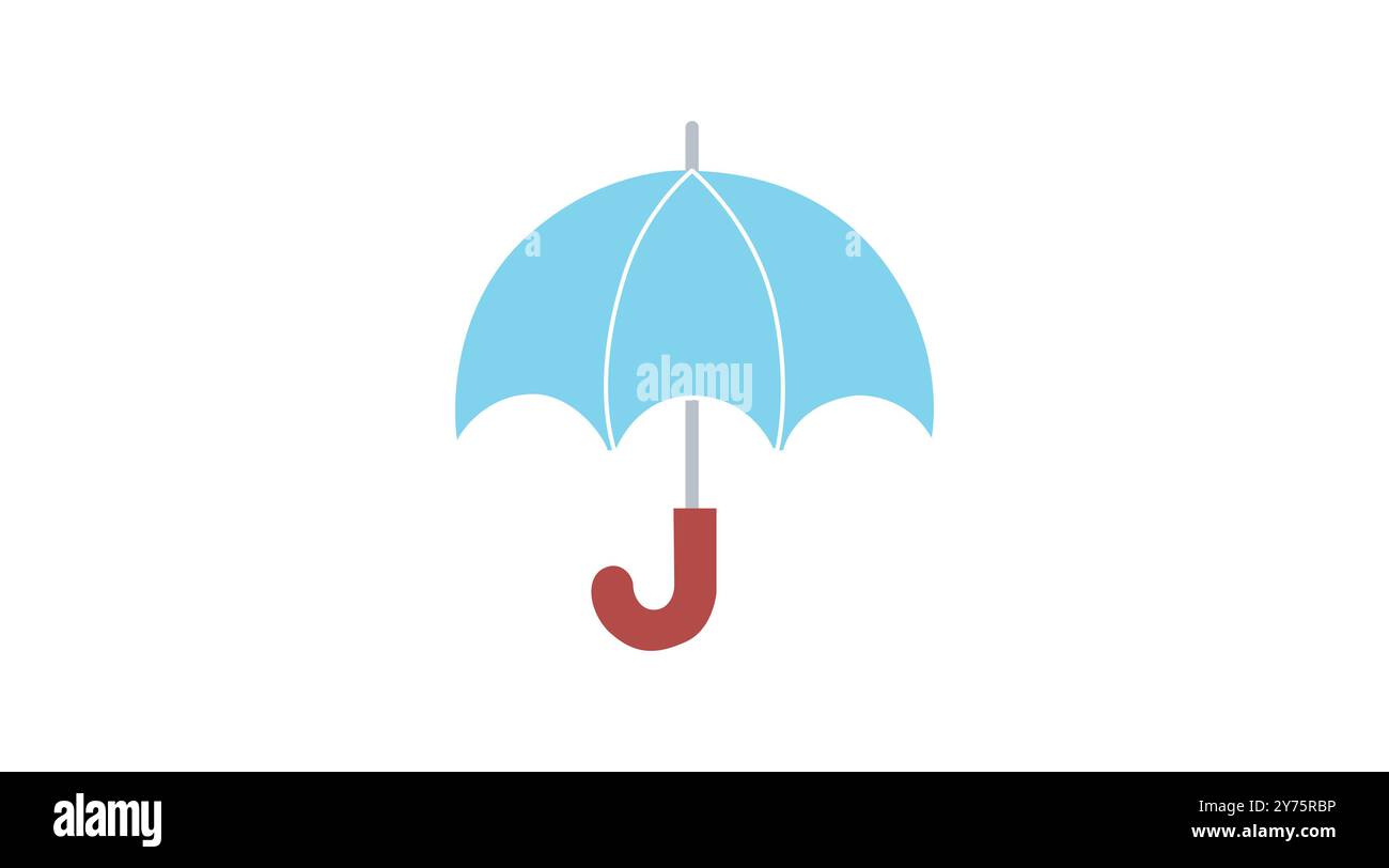 Umbrella flat icon. Vector flat editable illustration of an umbrella ...