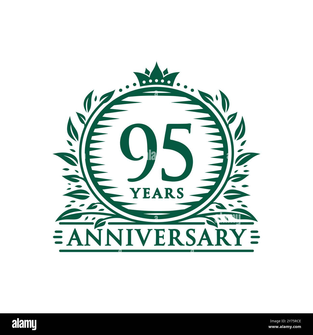 95 years celebrating anniversary design template. 95th anniversary logo ...