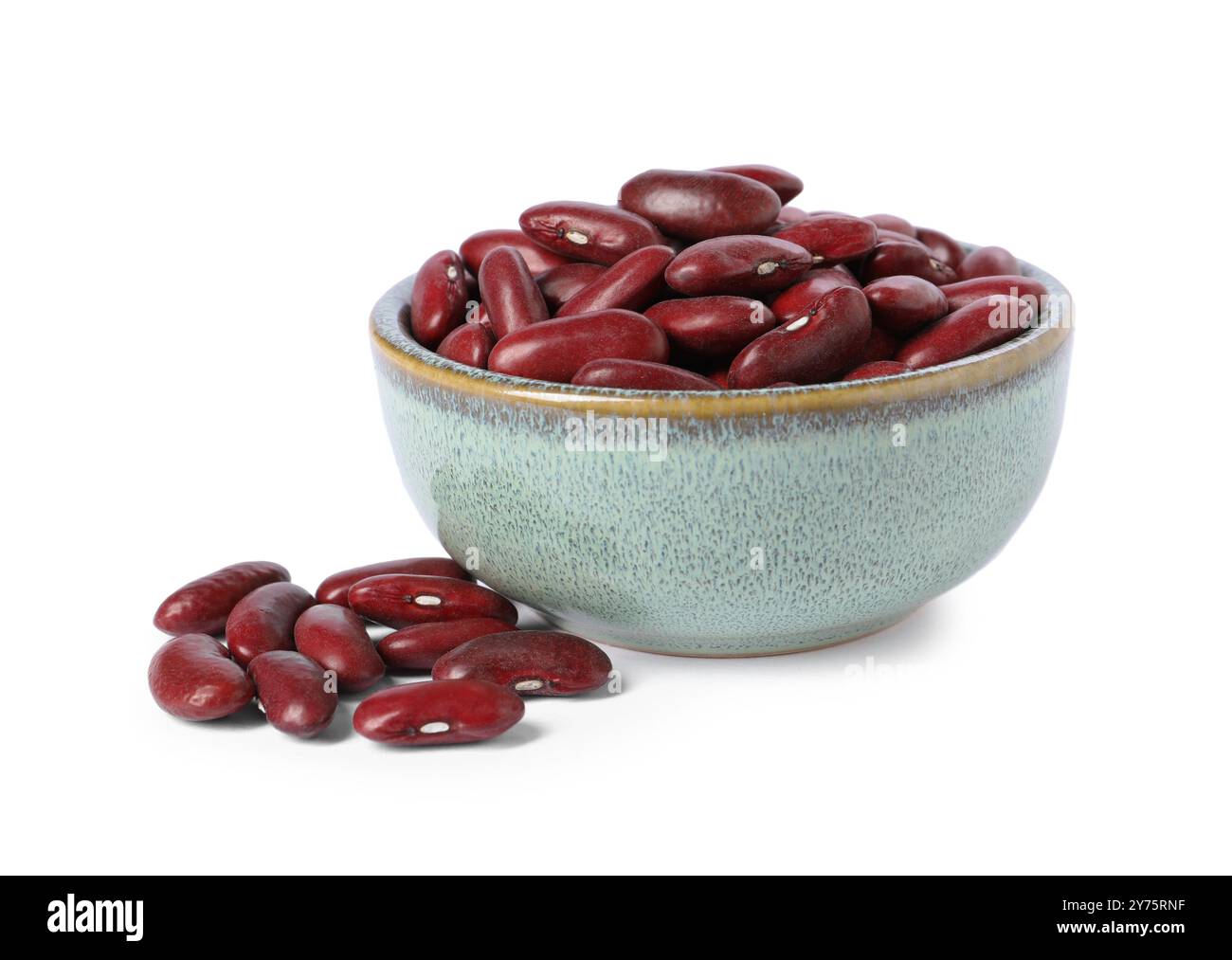 Red beans in bowl on Cut Out Stock Images & Pictures - Alamy