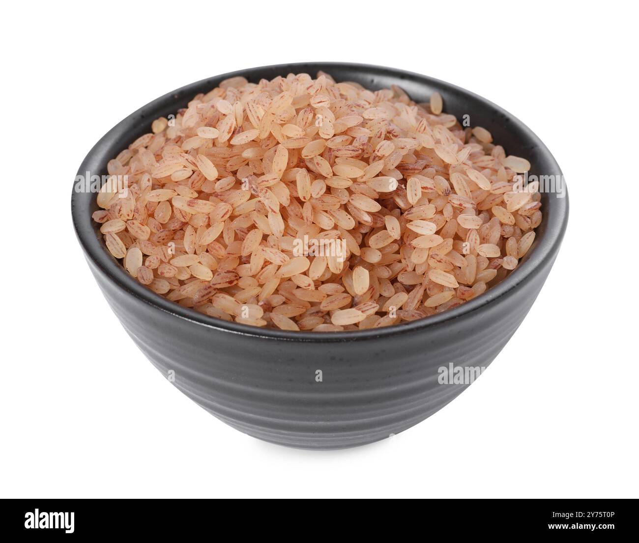 Raw organic matta rice in bowl isolated on white Stock Photo - Alamy